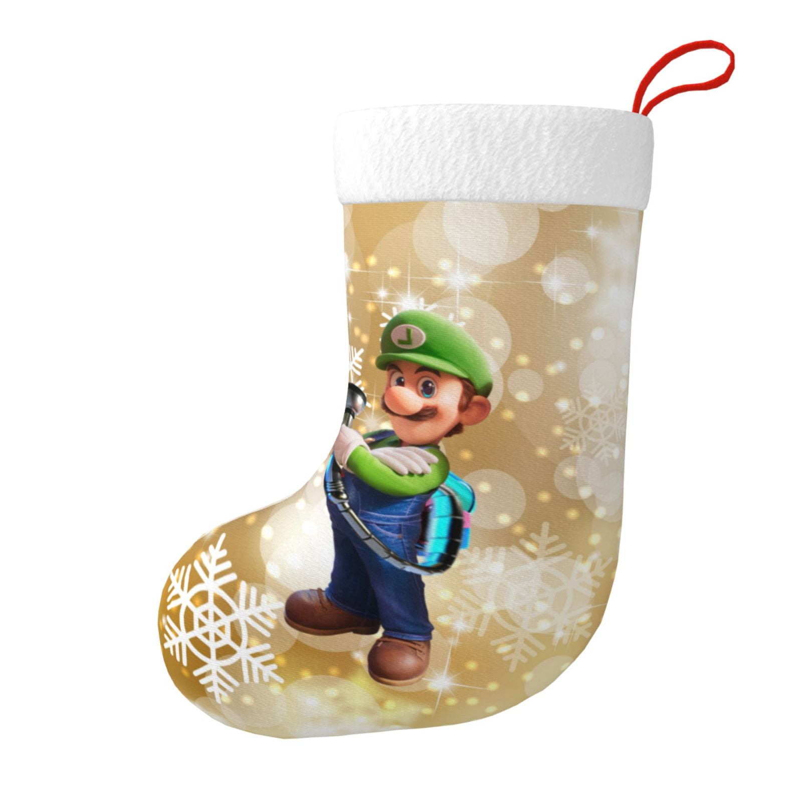 Game Luigi's Mansion Christmas Stocking Xmas Candy Gift Bag Fireplace ...