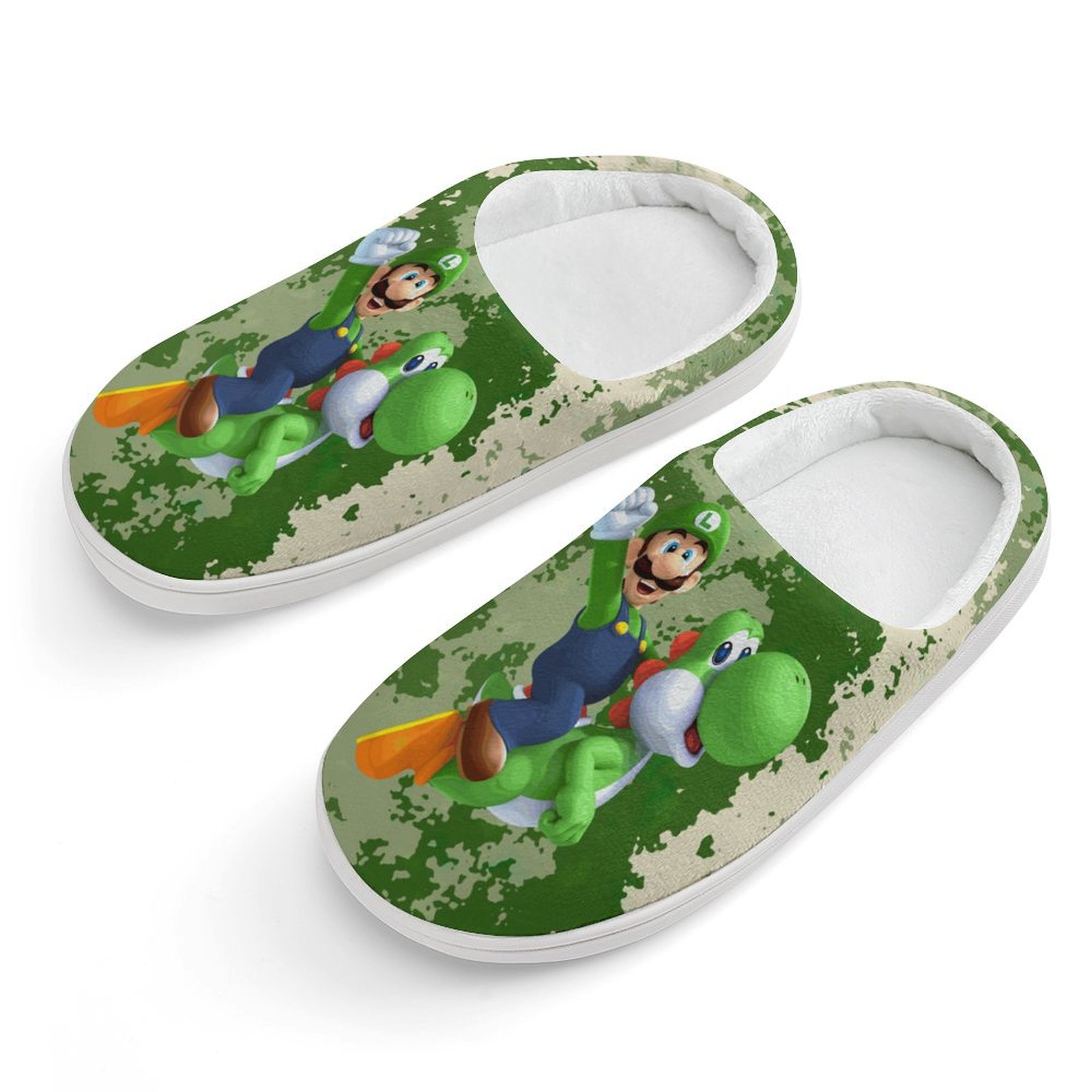 Game Luigi's Mansion Cotton Slippers For Kids Winter Warm Soft Plush ...