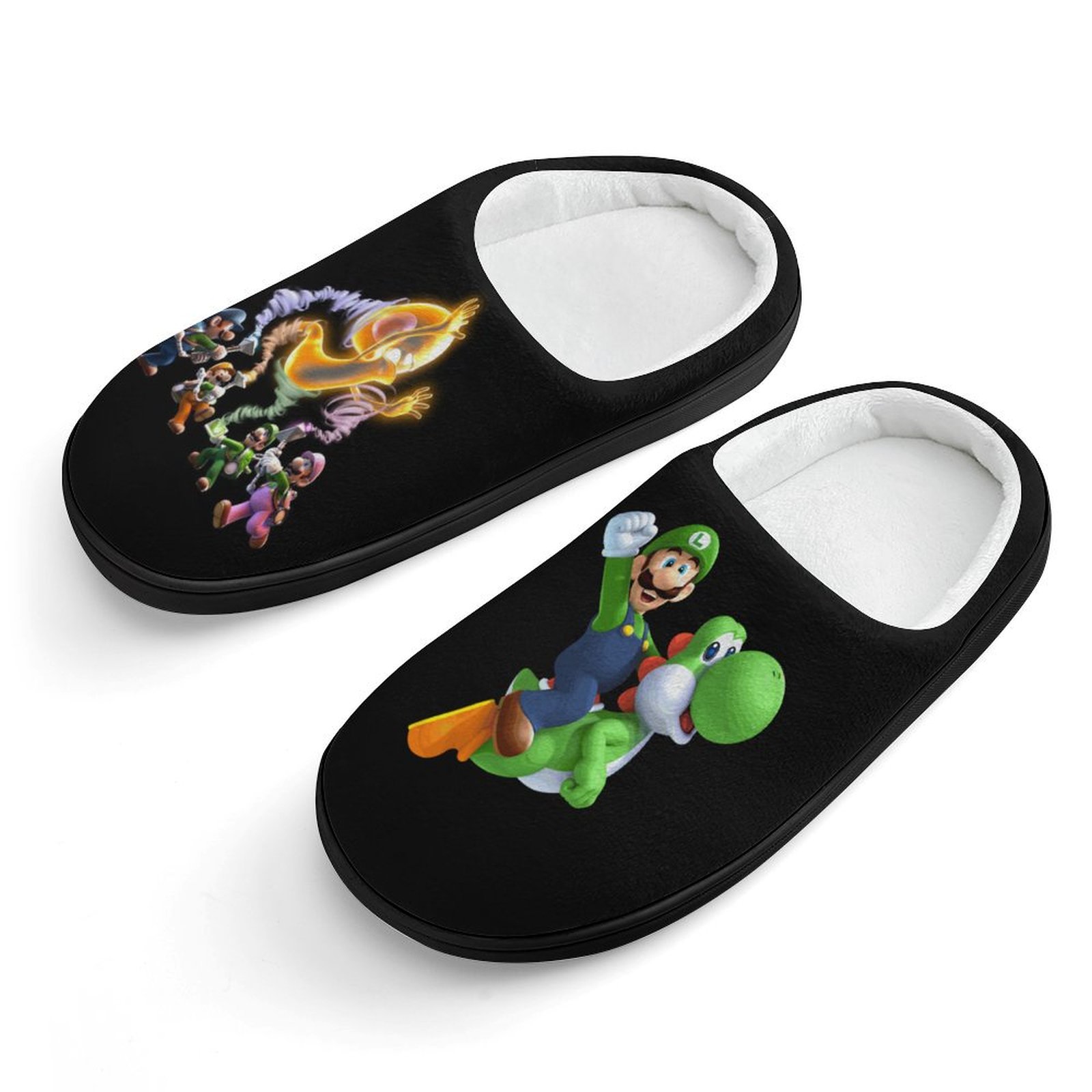 Game Luigi's Mansion Cotton Slippers For Kids Winter Warm Soft Plush ...