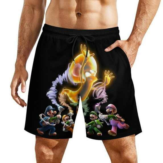 Game Luigi's Mansion Horror Men's Board Shorts Swim Trunks Quick Dry ...
