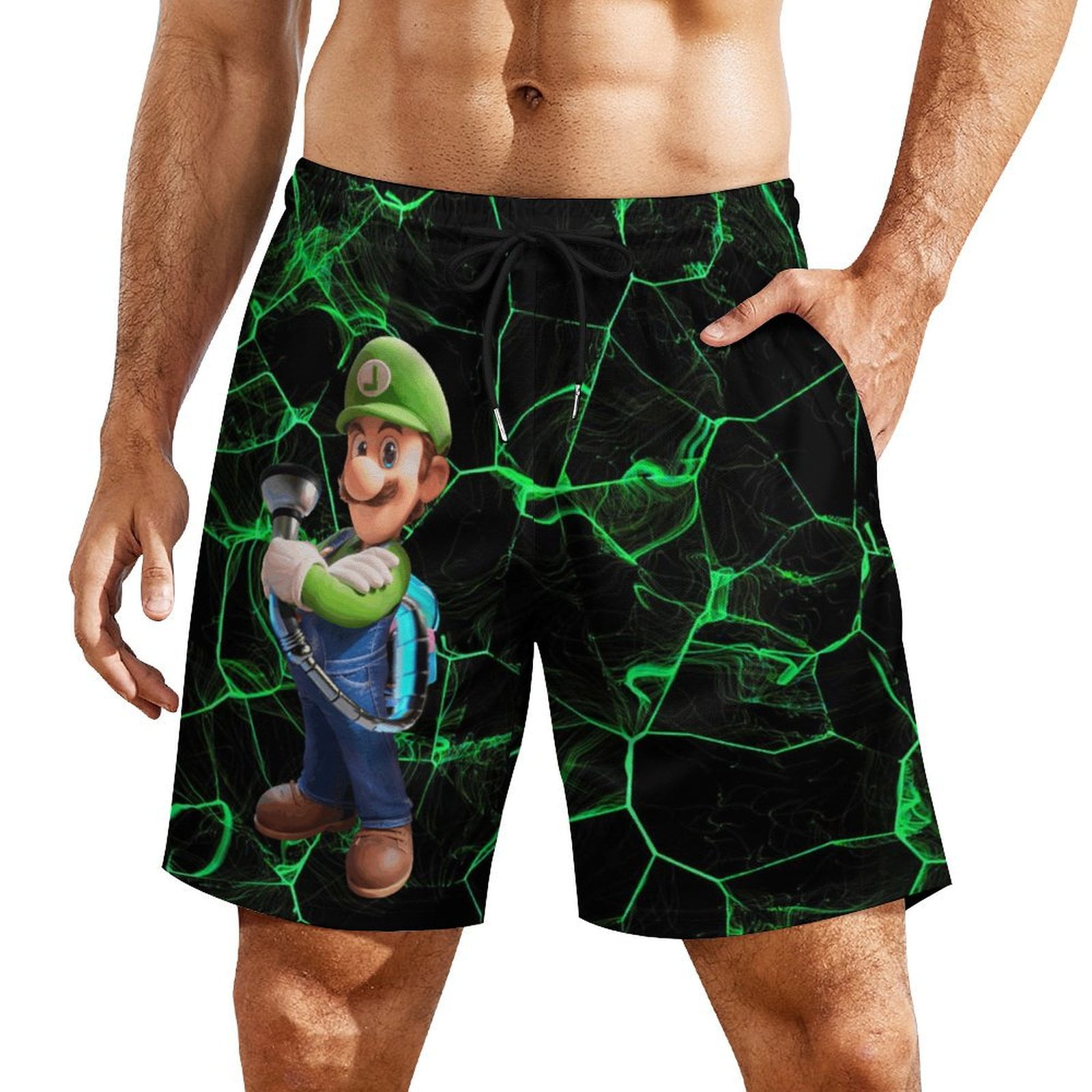 Game Luigi's Mansion Men's Board Shorts Swim Trunks Quick Dry Beach ...