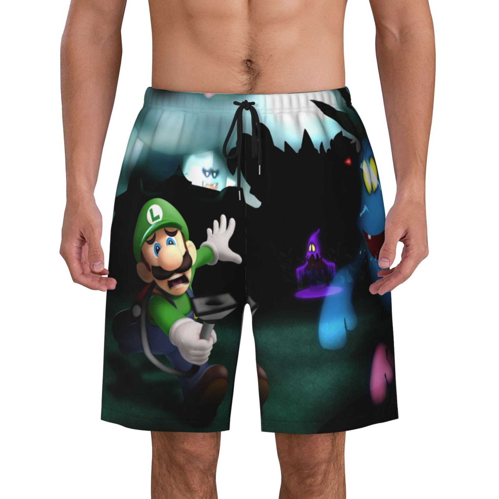 Game Luigi's Mansion Moon Men's Swim Trunks Beach Board Shorts ...