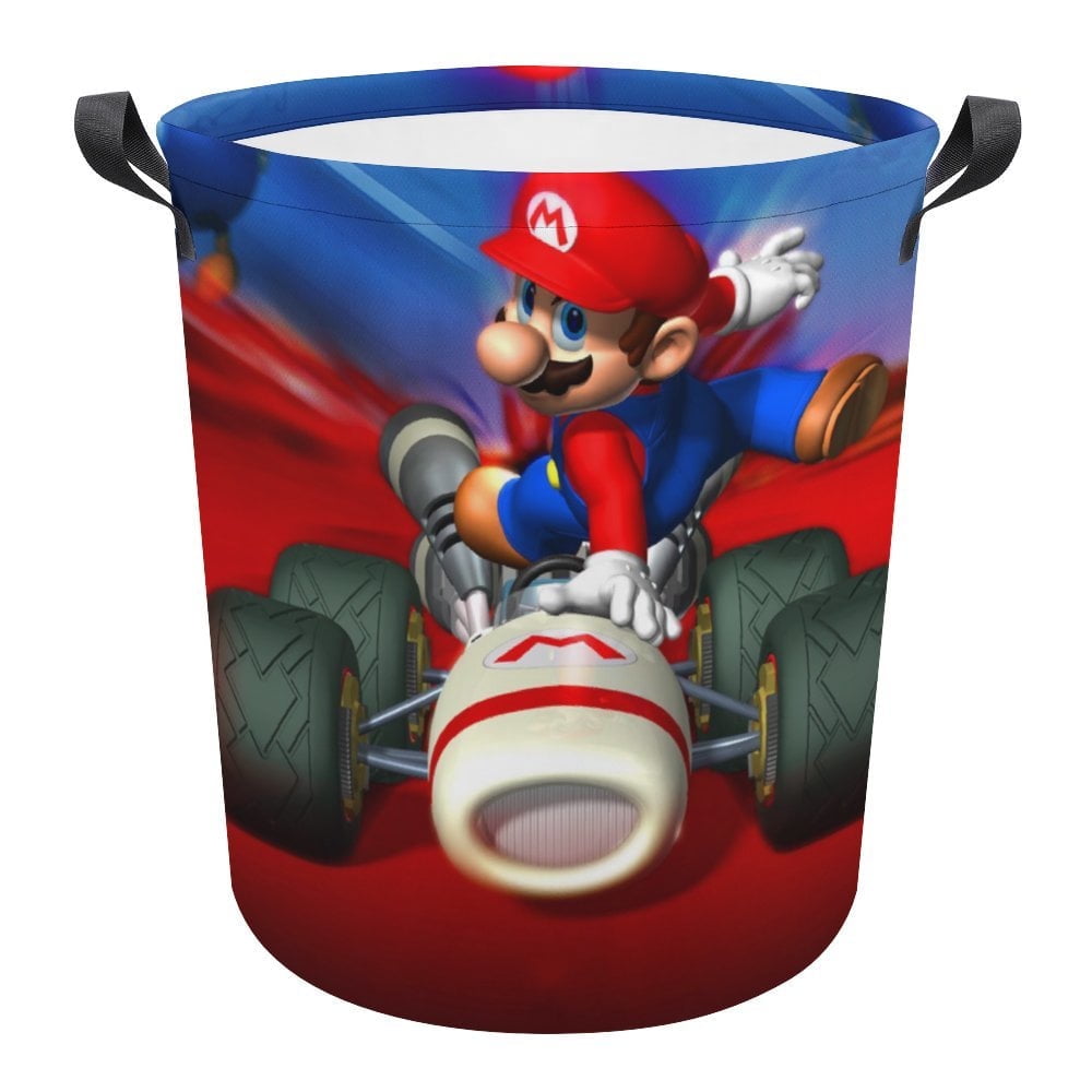 Game Mario Circular Laundry Hamper Foldable Large Storage Baskets ...
