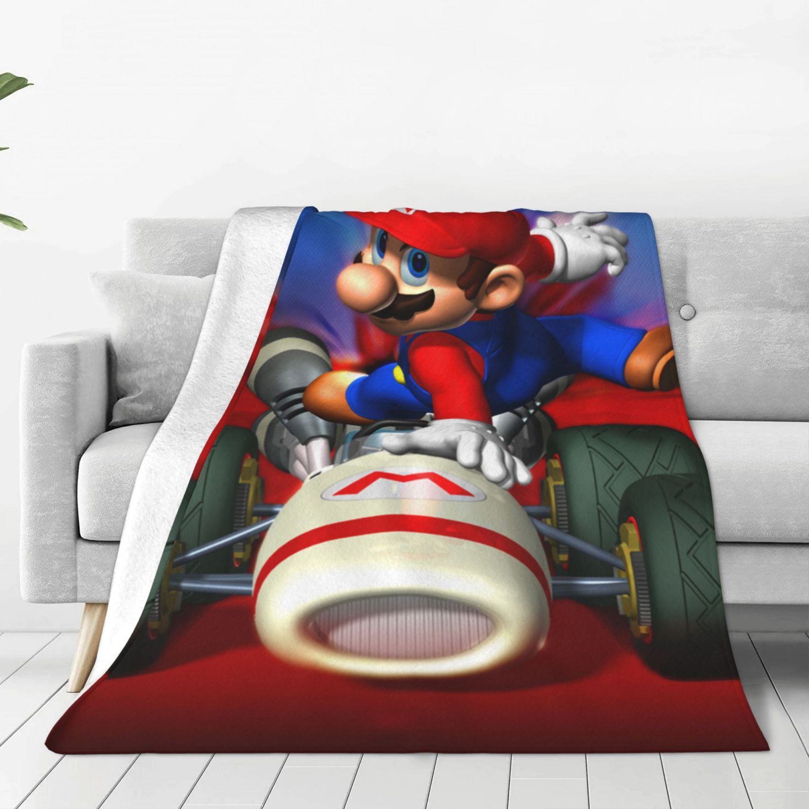 Game Mario Flannel Blanket Cozy Ultra-Soft Micro Fleece Throw Blanket ...