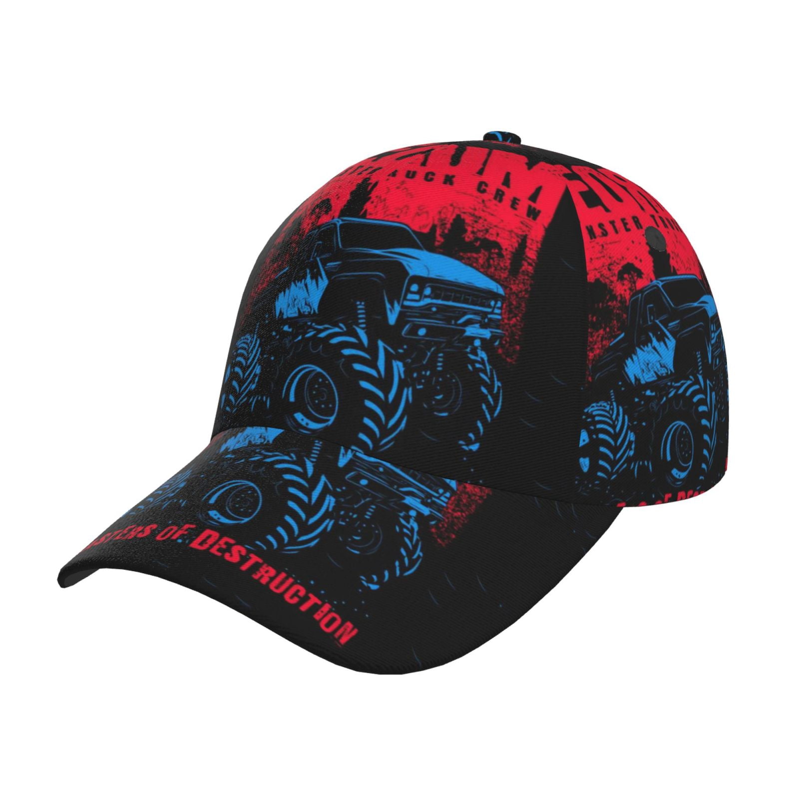 Game Monster Trucks Fashion Hip Hop Hat Style Adjustable Snap Button ...