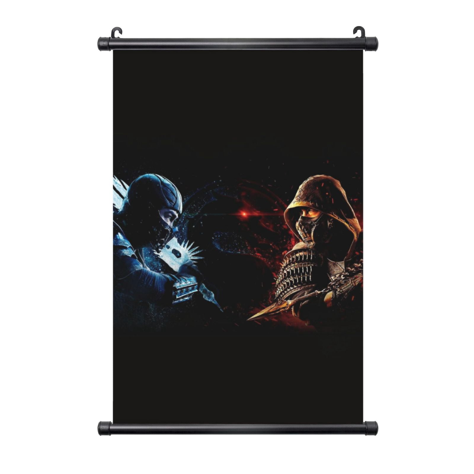 Game Mortal Kombat Black Plastic Shaft Hanging Poster Decor Canvas Wall ...