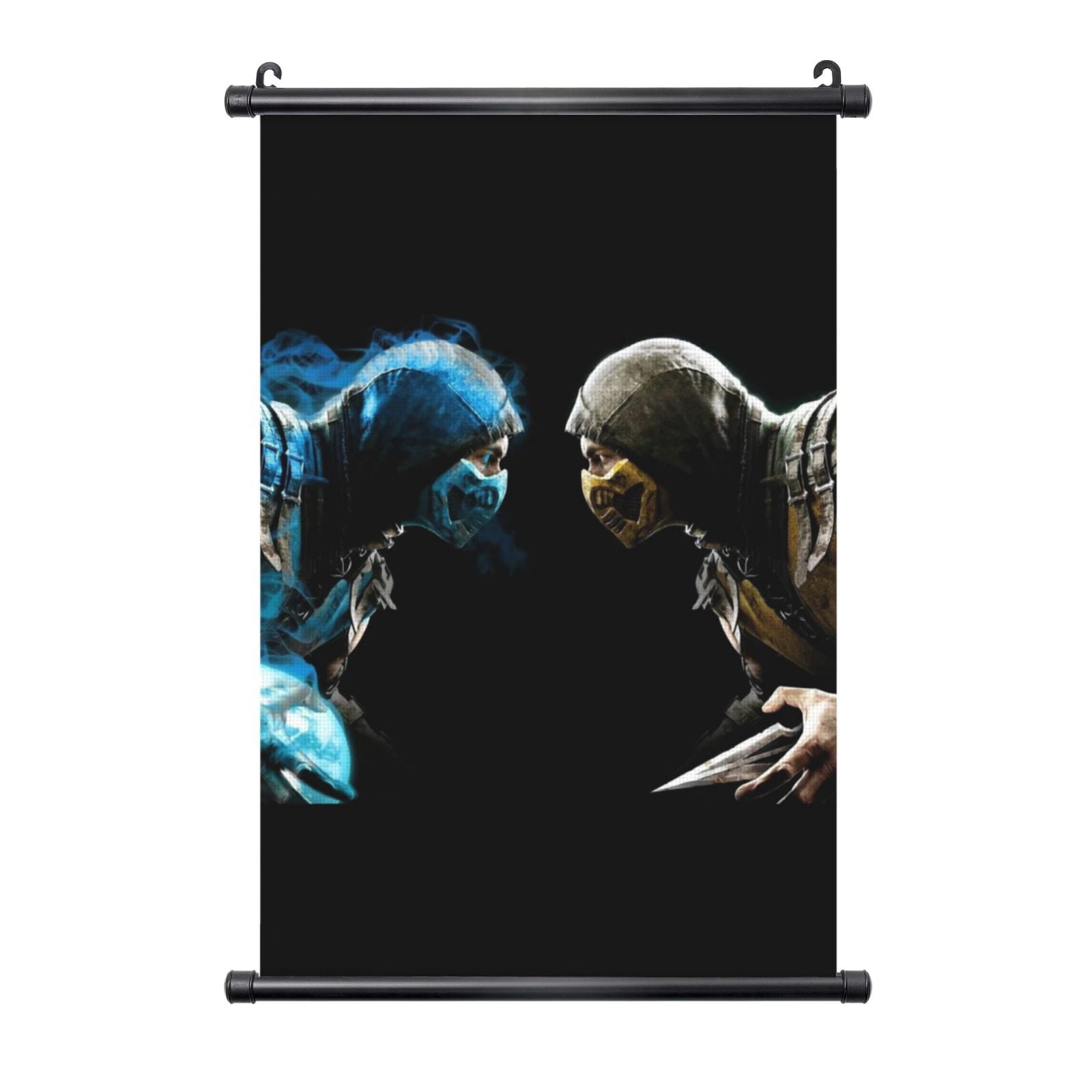 Game Mortal Kombat Black Plastic Shaft Hanging Poster Decor Canvas Wall ...