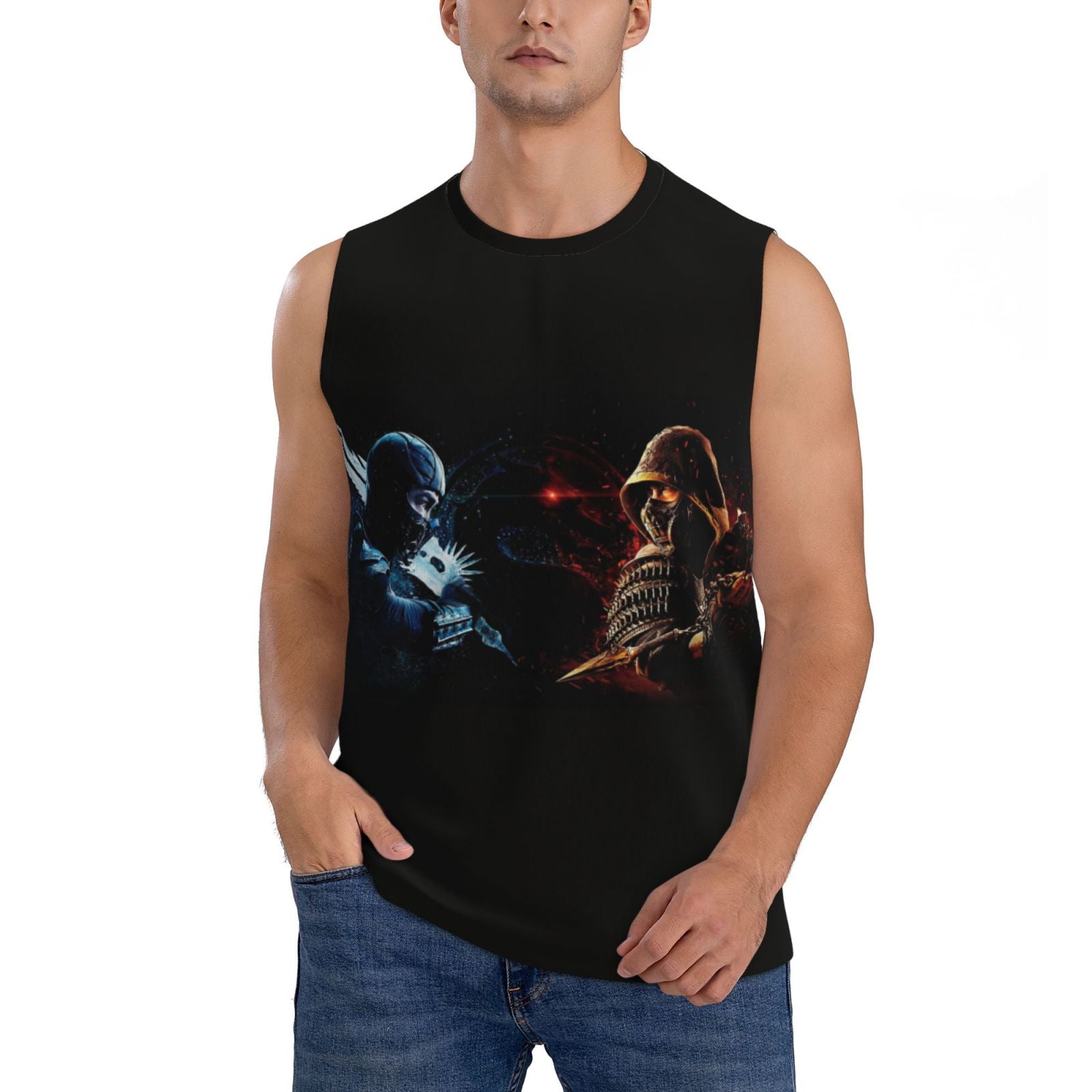 Game Mortal Kombat Tank Top For Mens Lightweight Sleeveless T Shirts ...