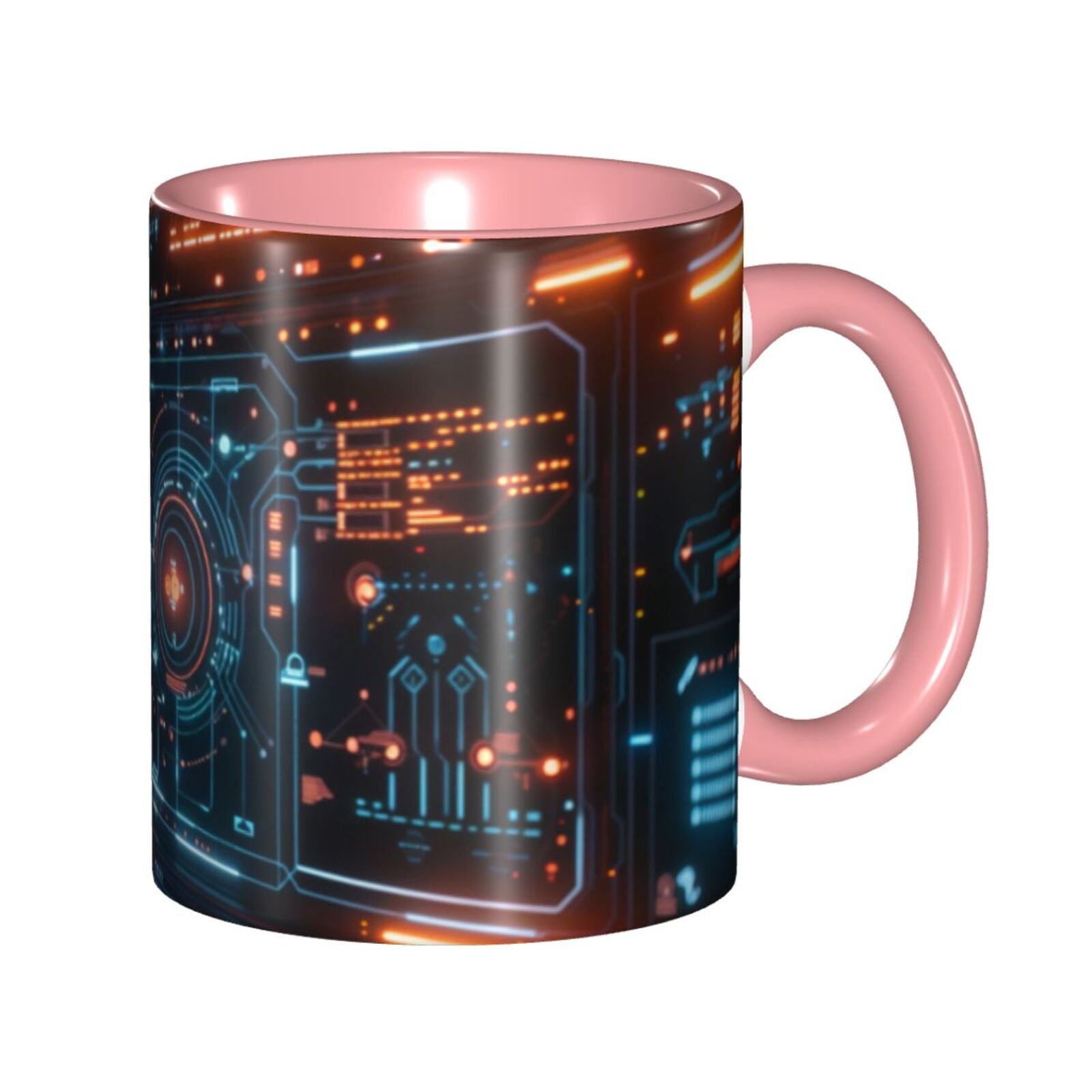 Game Neon Coffee Mug Fun Custom Ceramic Mugs 11oz Pink - Walmart.com