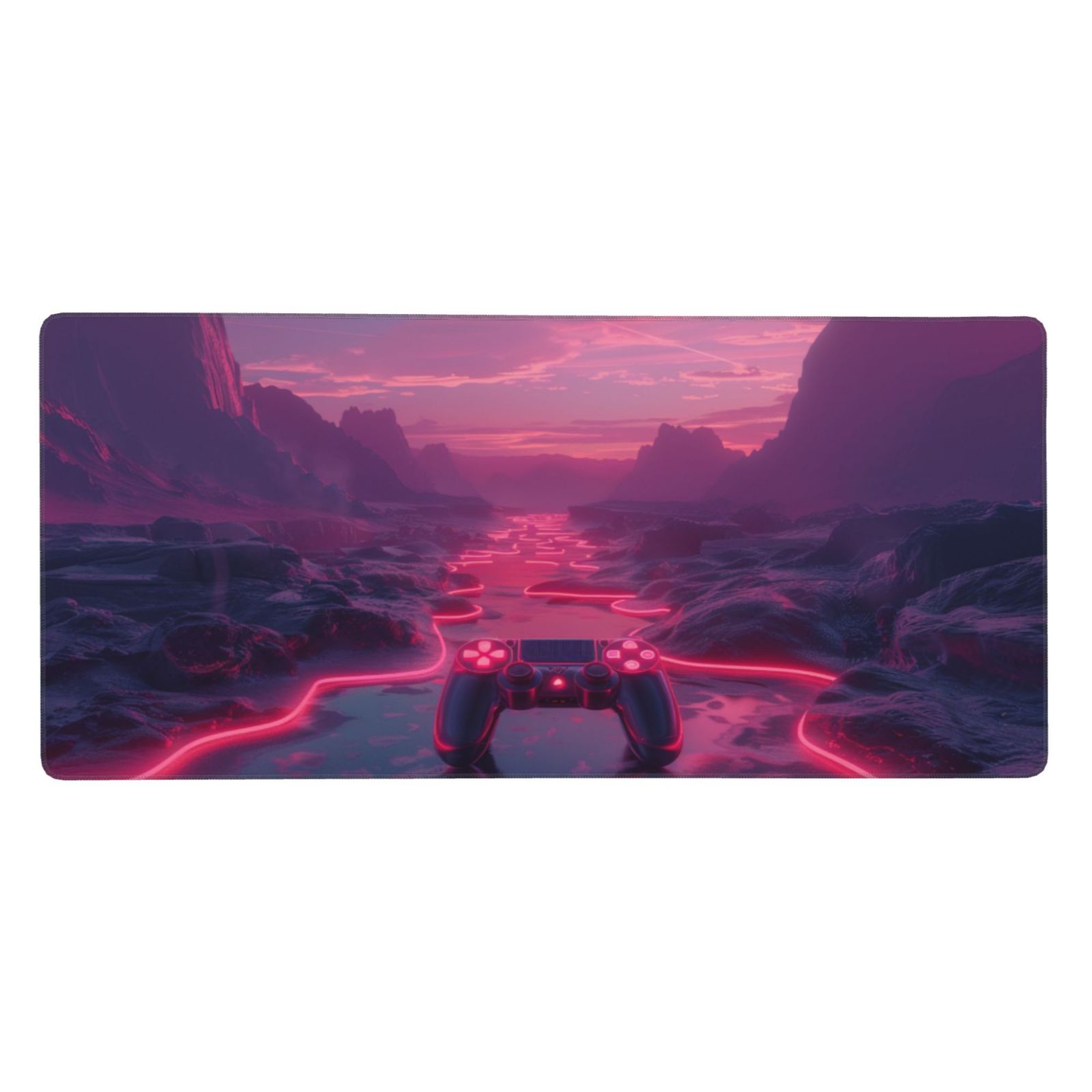 Game Neon Cyberpunk Style Desk Mat Xxl Extended Gaming Mouse Pad 16x35 ...