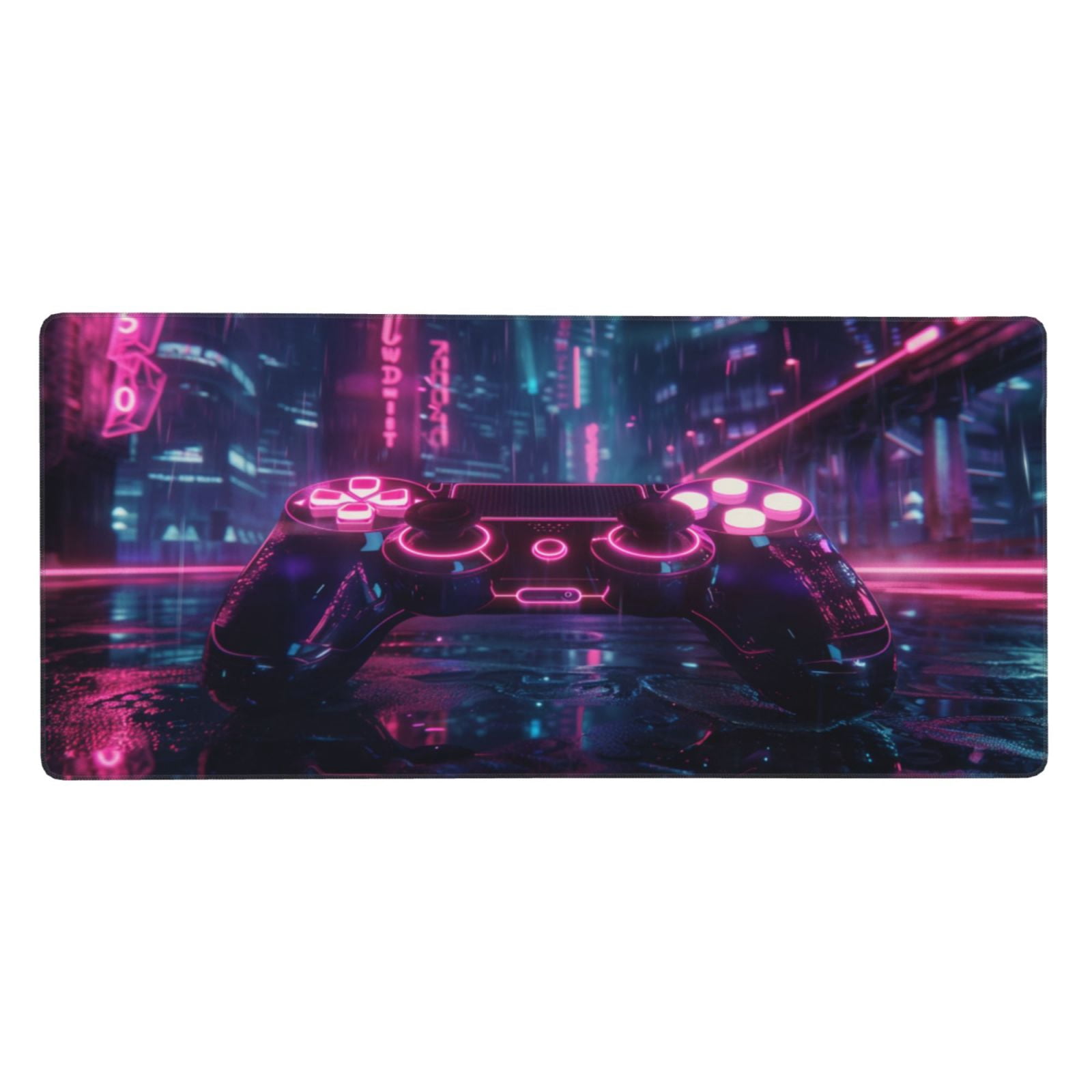 Game Neon Cyberpunk Style Desk Mat Xxl Extended Gaming Mouse Pad 16x35 ...