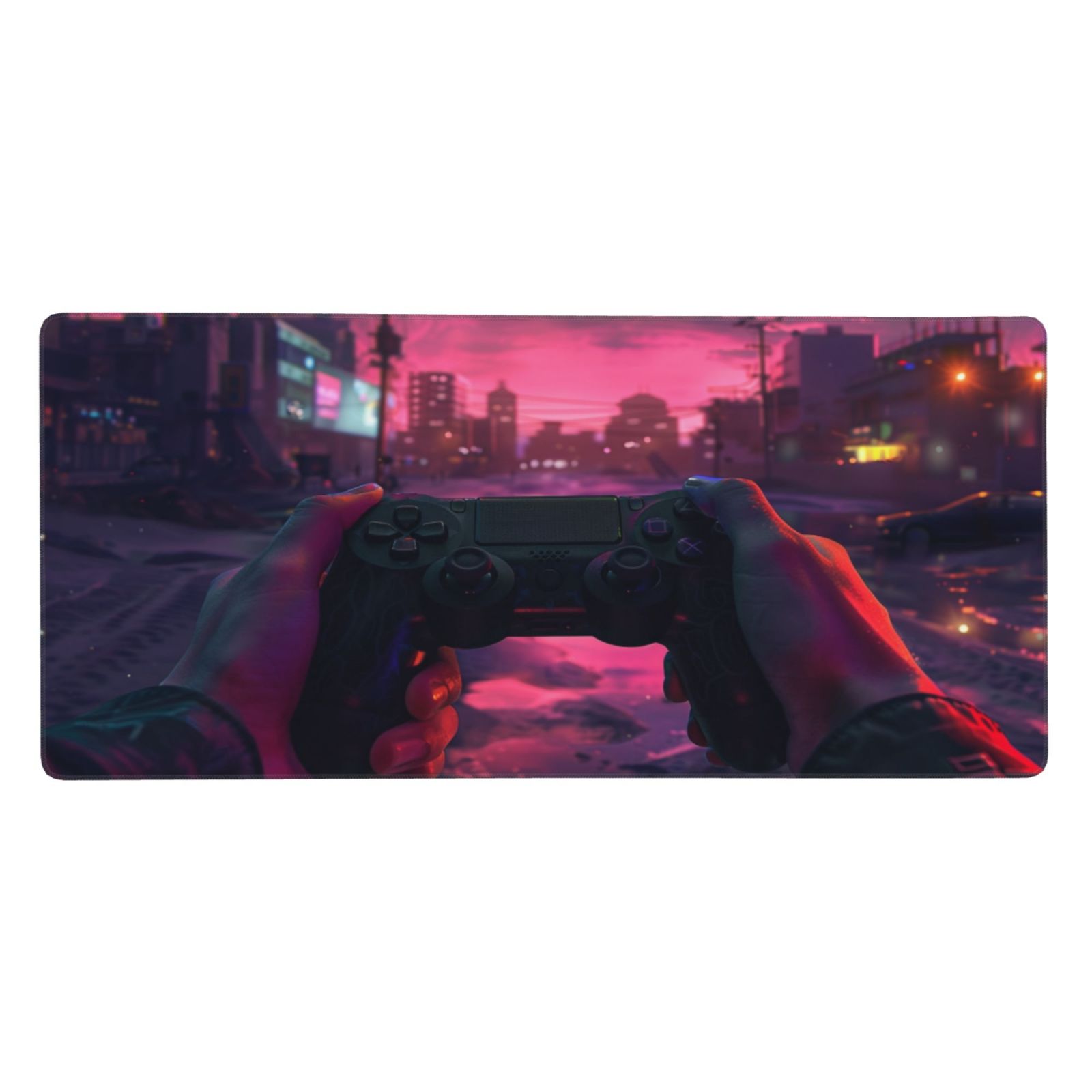 Game Neon Cyberpunk Style Desk Mat Xxl Extended Gaming Mouse Pad 16x35 ...