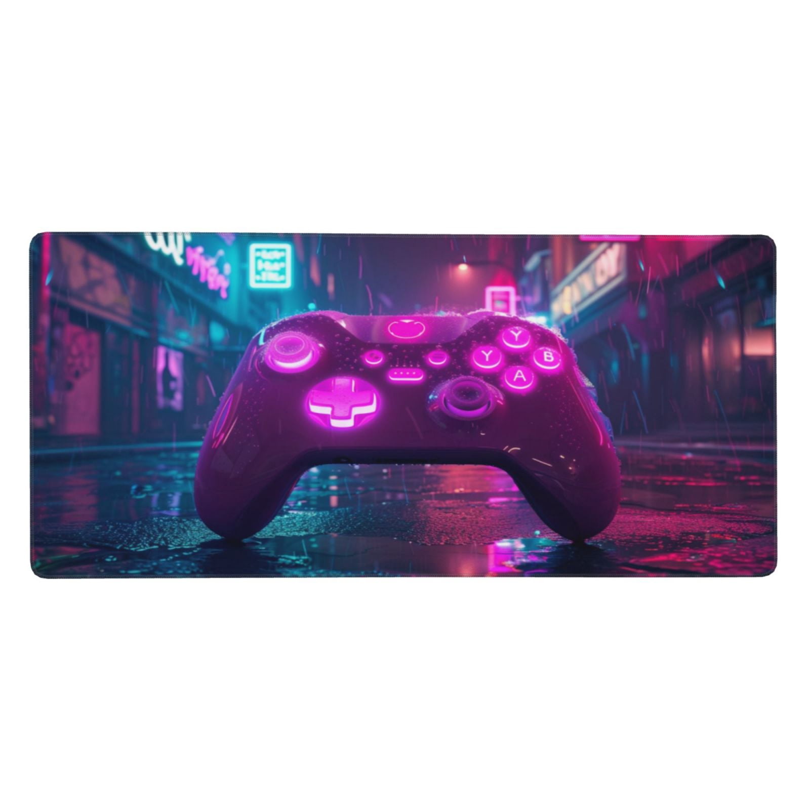 Game Neon Cyberpunk Style Desk Mat Xxl Extended Gaming Mouse Pad 16x35 ...