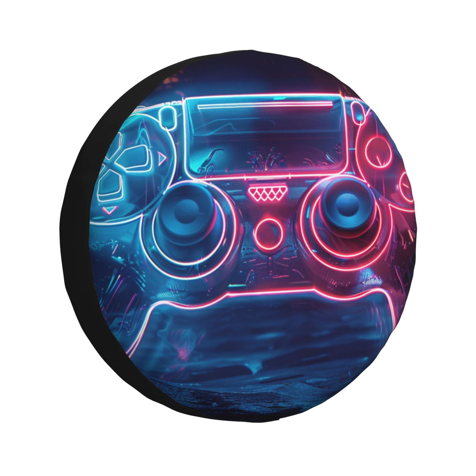 Game Neon Cyberpunk Style Spare Tire Cover Weatherproof Wheel Camper ...
