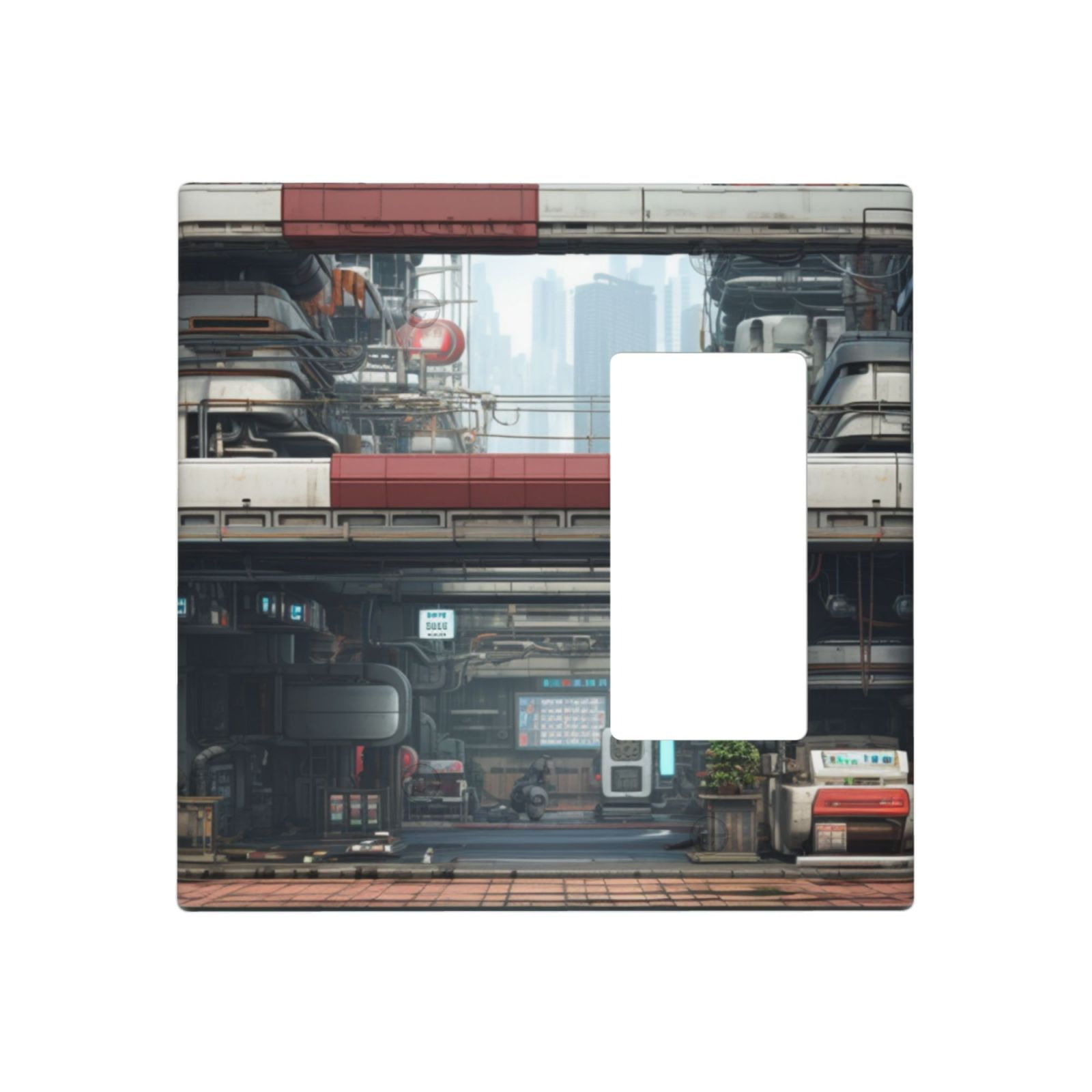 Game Neon Cyberpunk Style Switch Cover Decorative Wall Plate / 2-Gang 1 ...