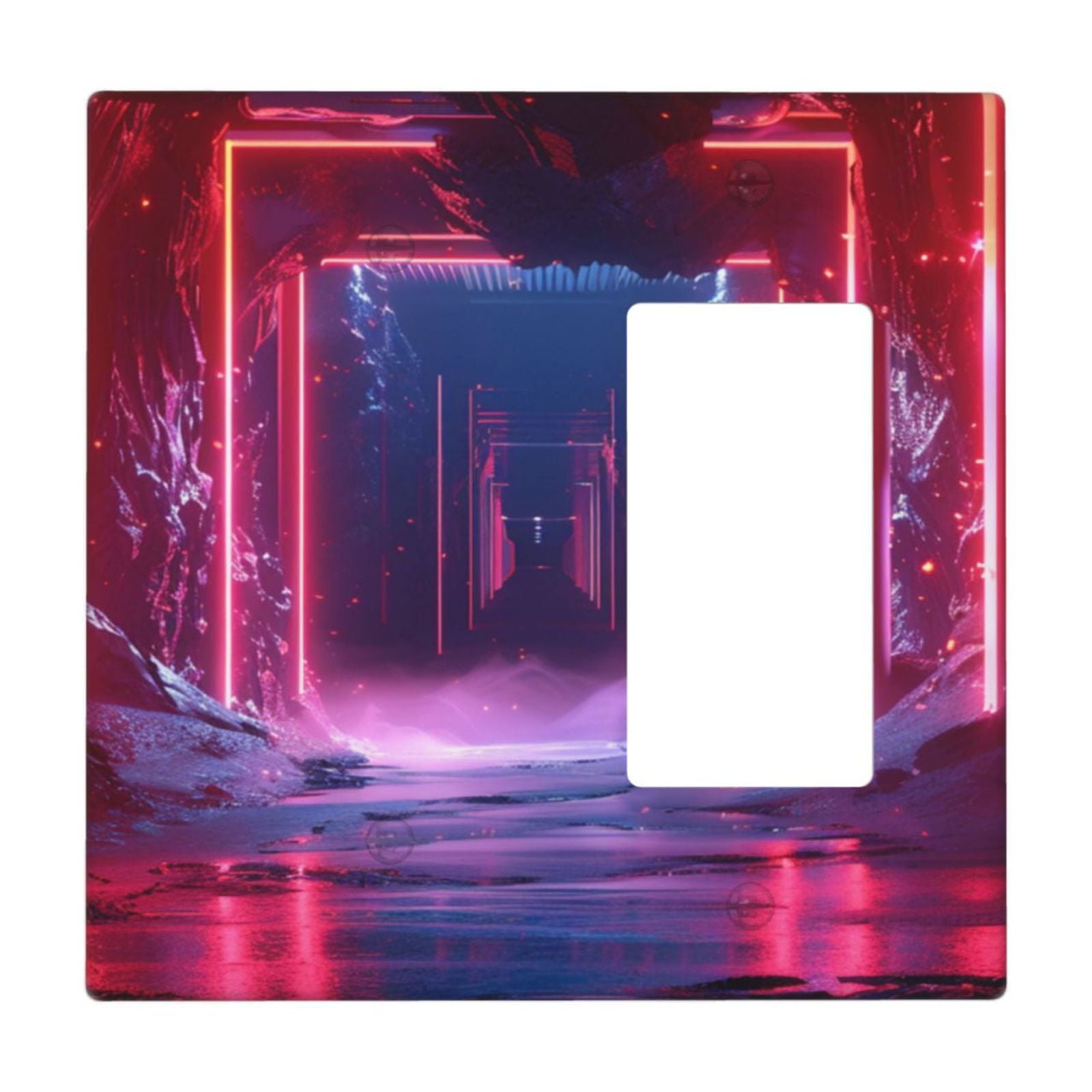 Game Neon Cyberpunk Style Switch Cover Decorative Wall Plate / 2-Gang 1 ...