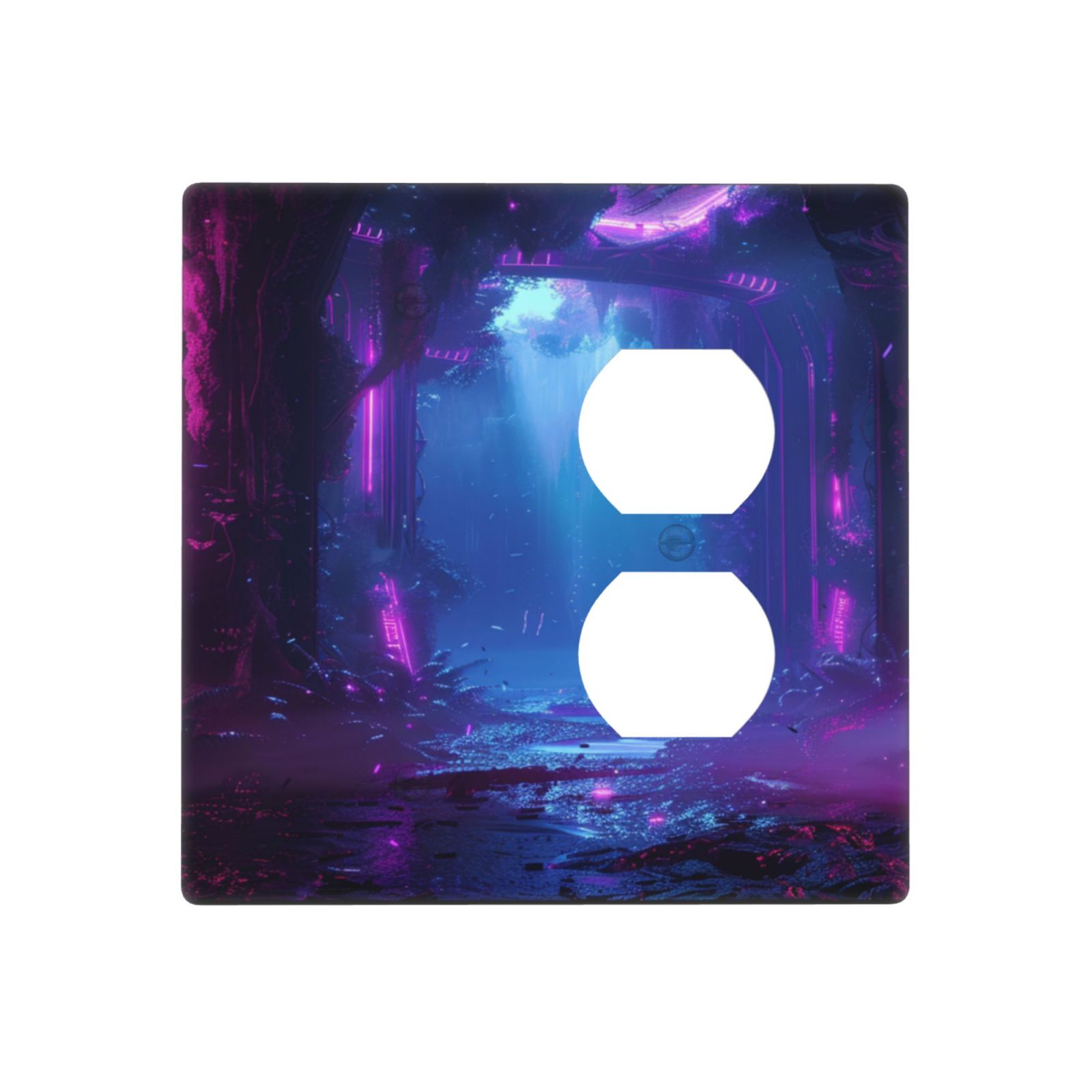 Game Neon Cyberpunk Style Switch Cover Decorative Wall Plate / 2-Gang 1 ...