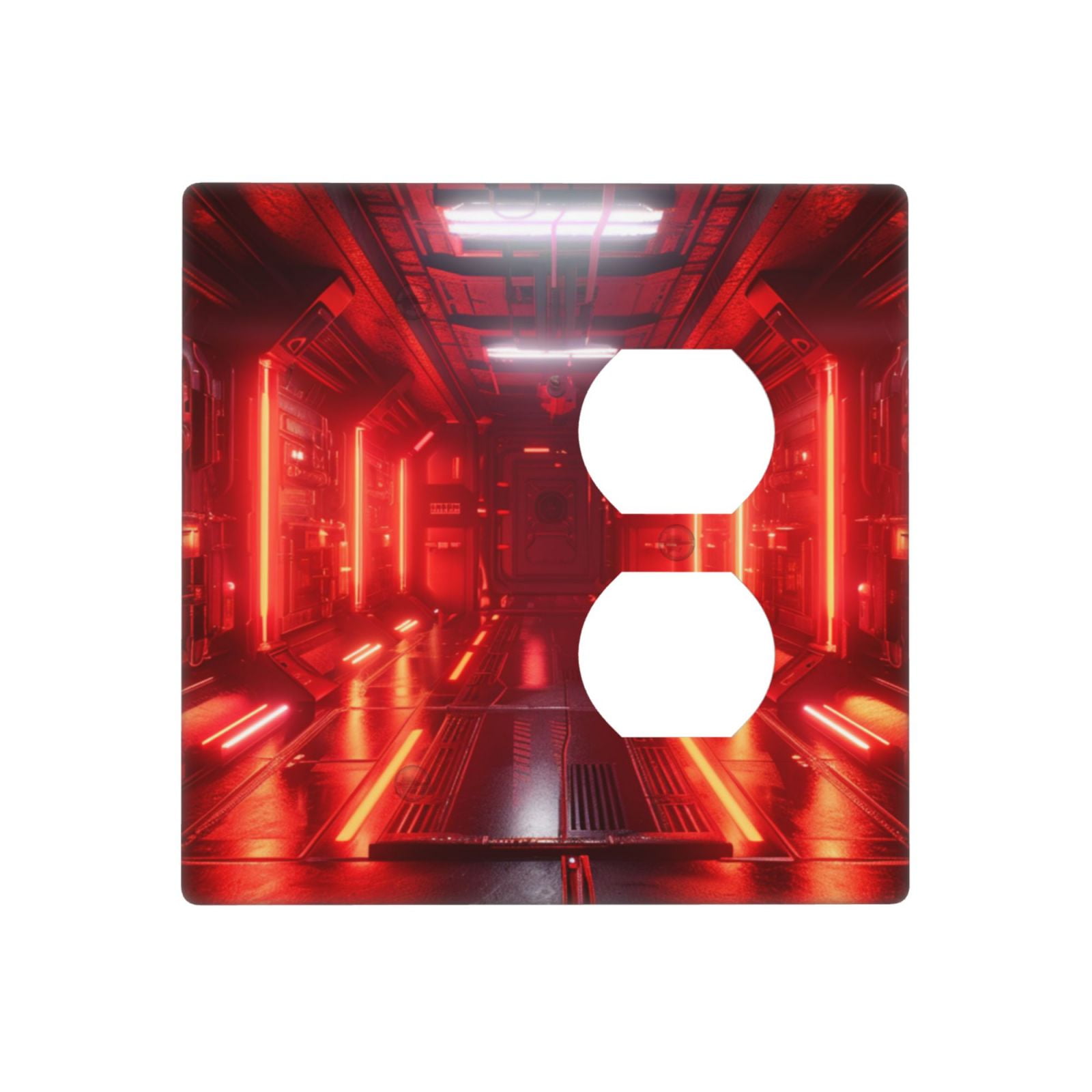 Game Neon Cyberpunk Style Switch Cover Decorative Wall Plate / 2-Gang 1 ...