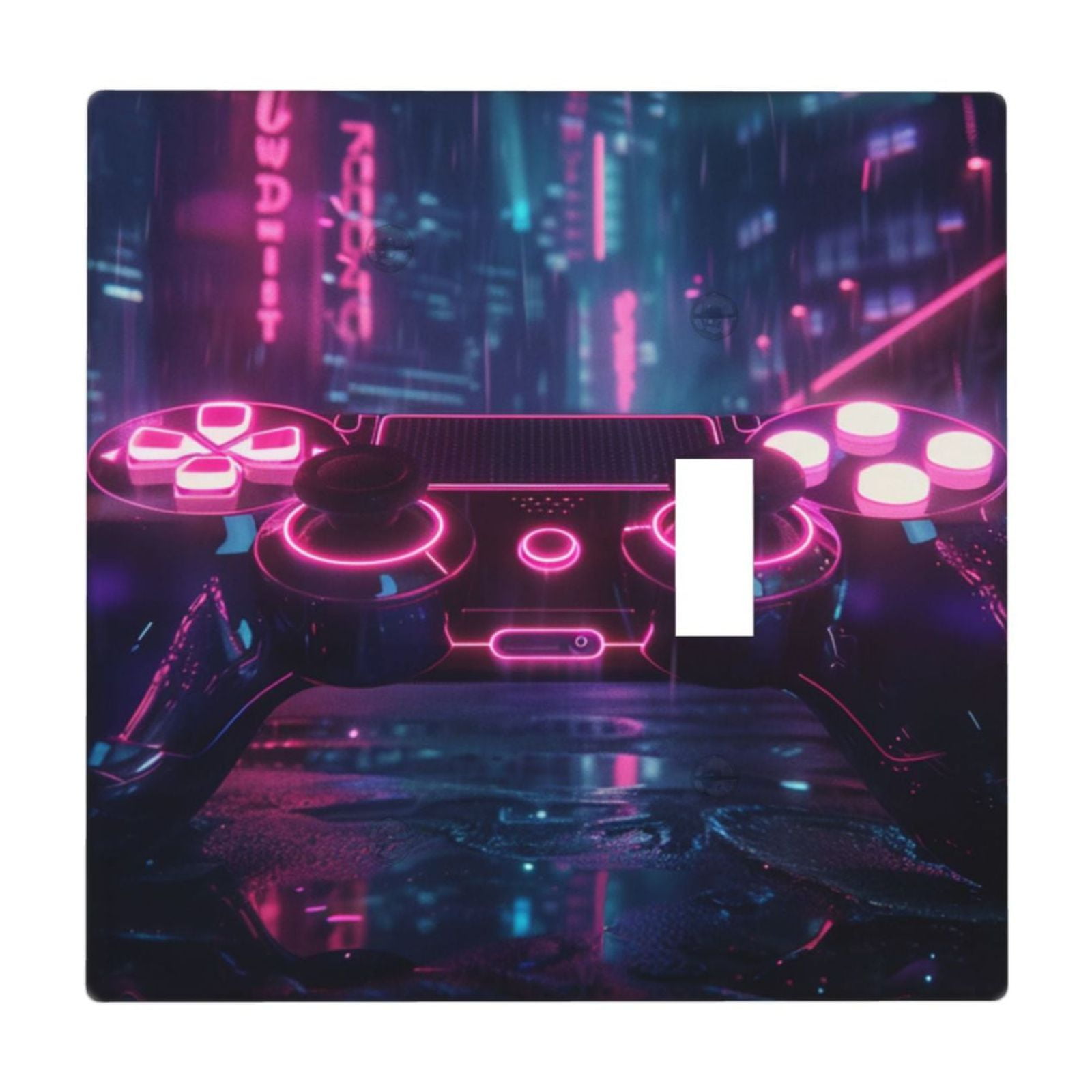 Game Neon Cyberpunk Style Switch Cover Decorative Wall Plate / 2-Gang 1 ...