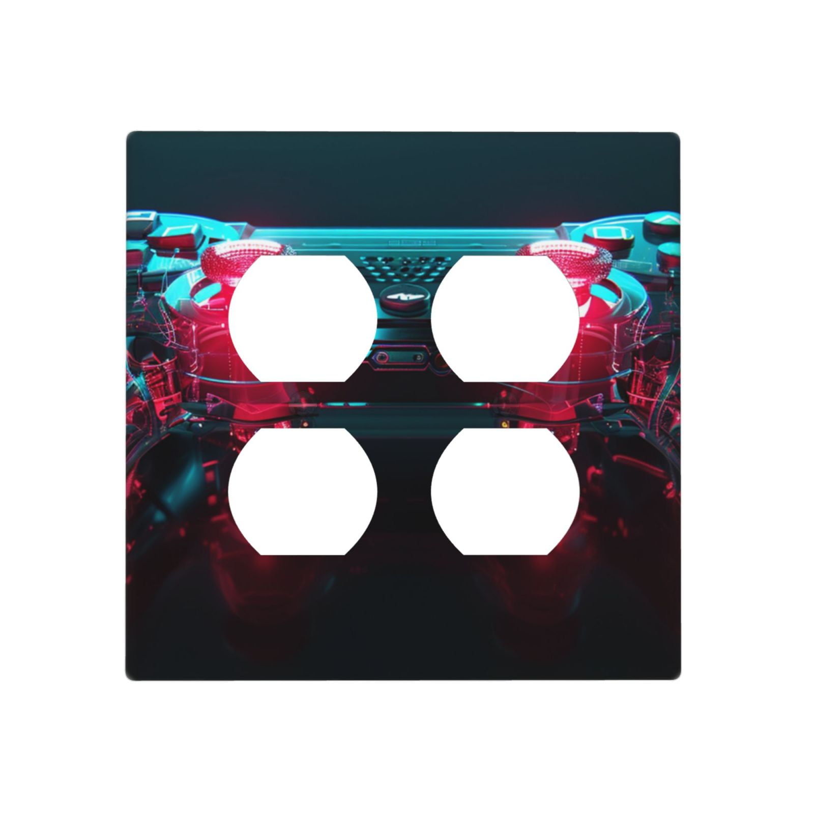 Game Neon Cyberpunk Style Switch Cover Decorative Wall Plate / 2-Gang 2 ...
