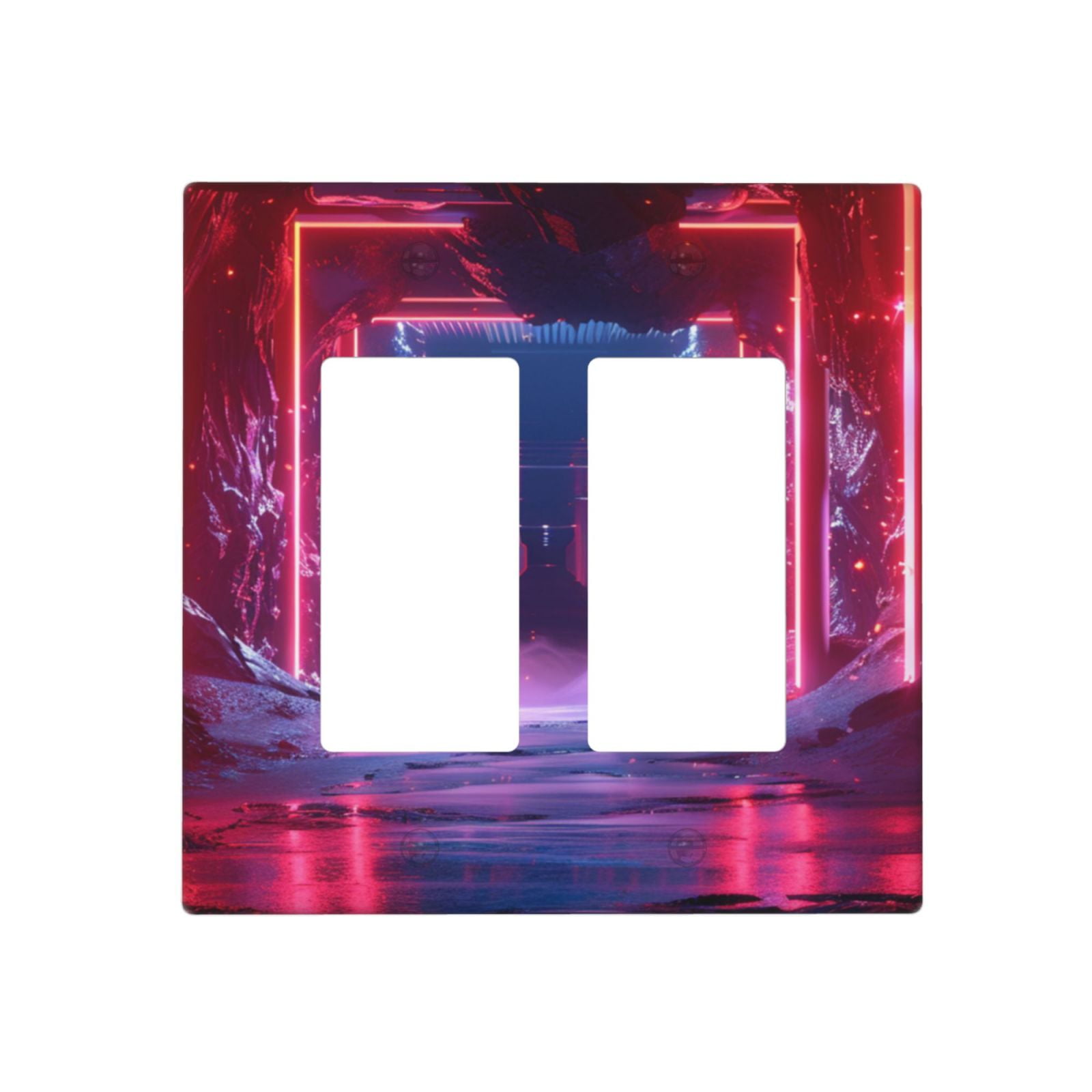 Game Neon Cyberpunk Style Switch Cover Decorative Wall Plate / 2-Gang ...