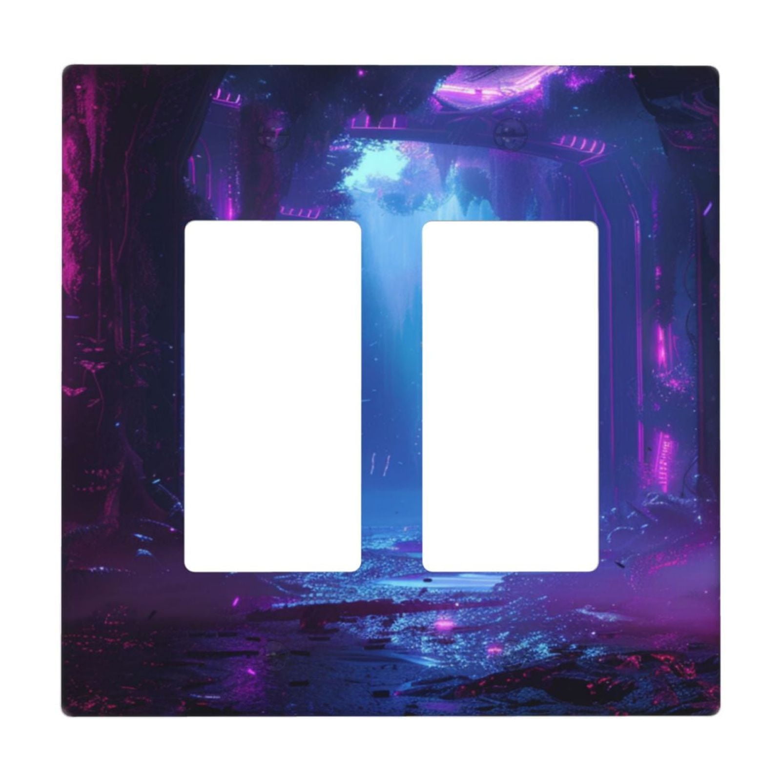 Game Neon Cyberpunk Style Switch Cover Decorative Wall Plate / 2-Gang ...