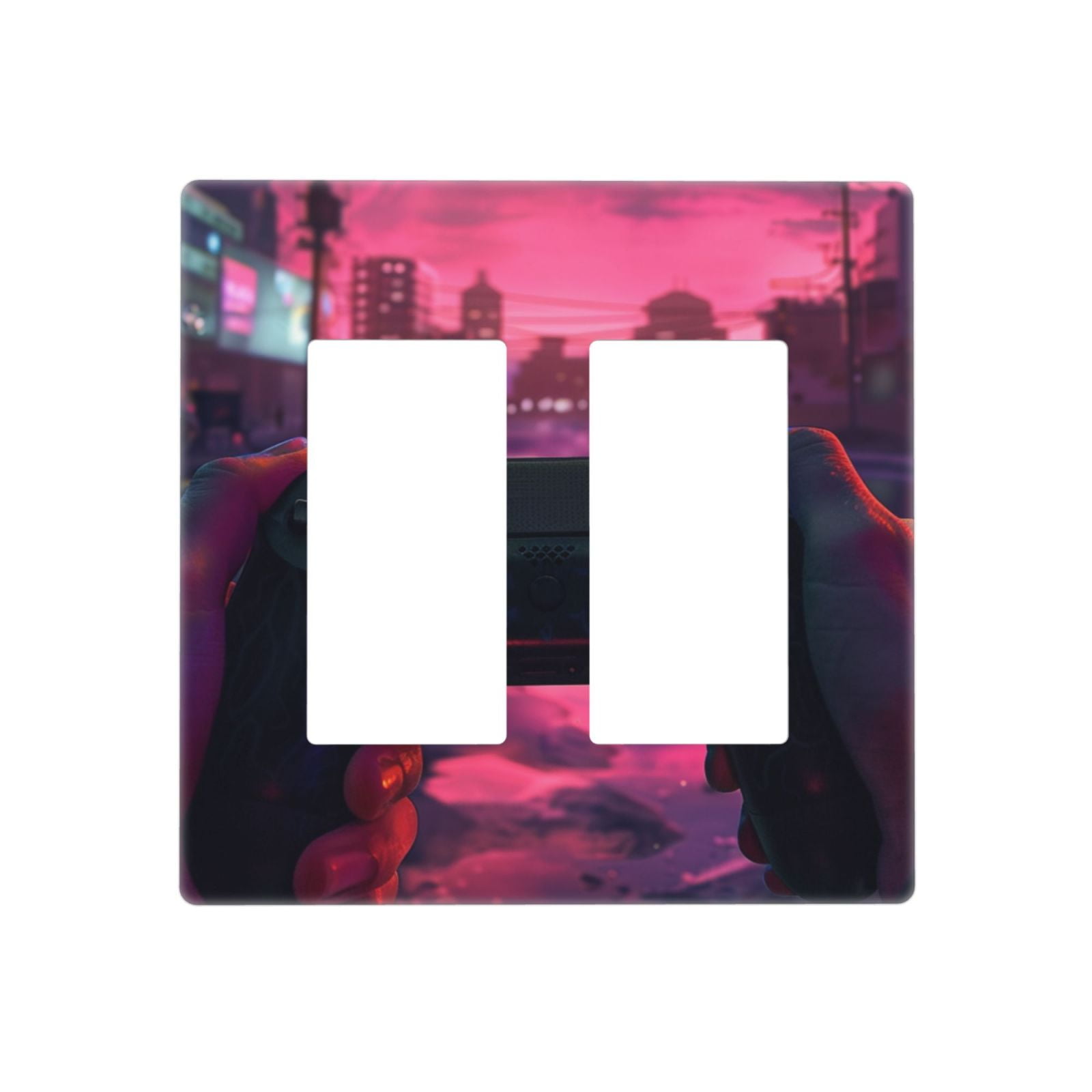 Game Neon Cyberpunk Style Switch Cover Decorative Wall Plate / 2-Gang ...
