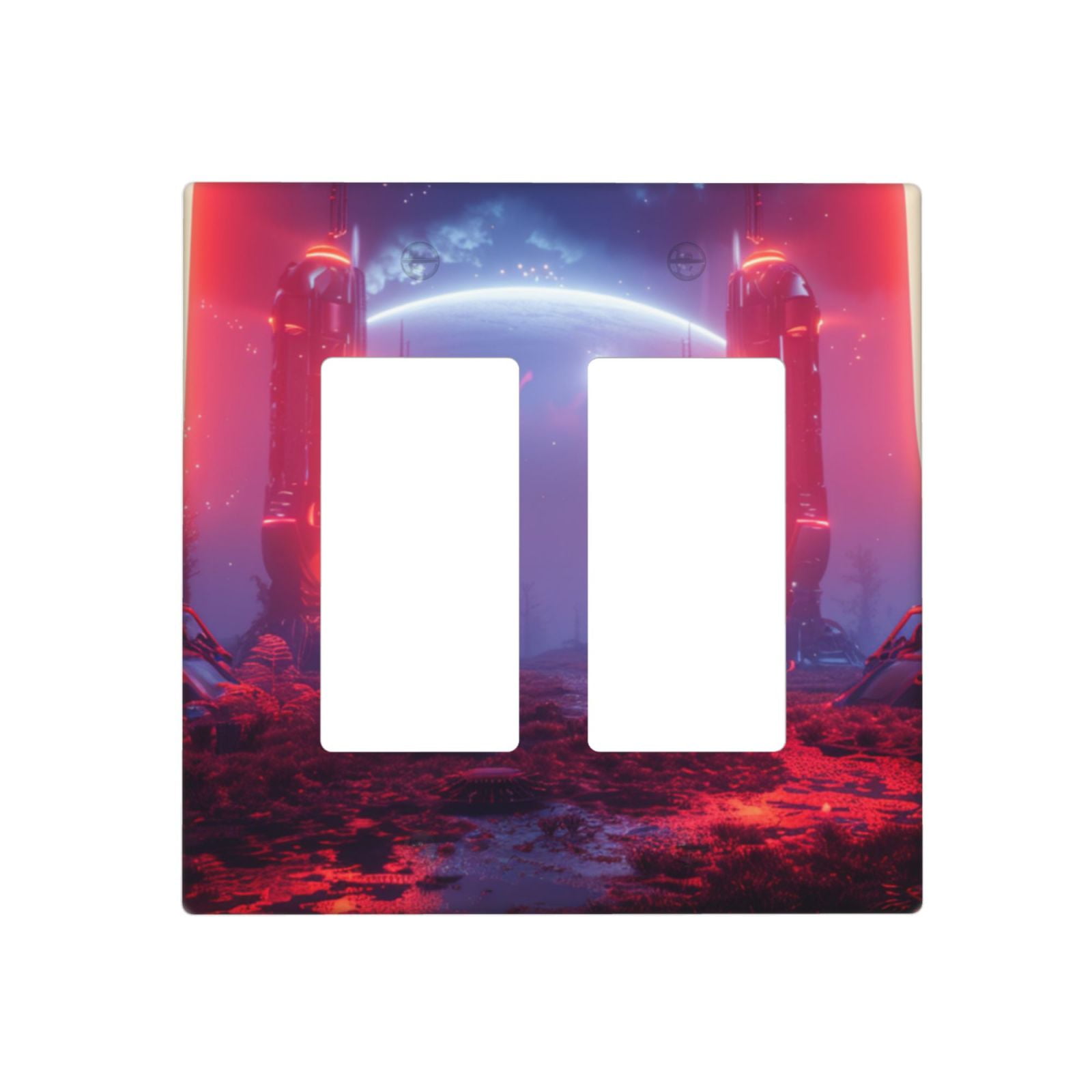 Game Neon Cyberpunk Style Switch Cover Decorative Wall Plate / 2-Gang ...