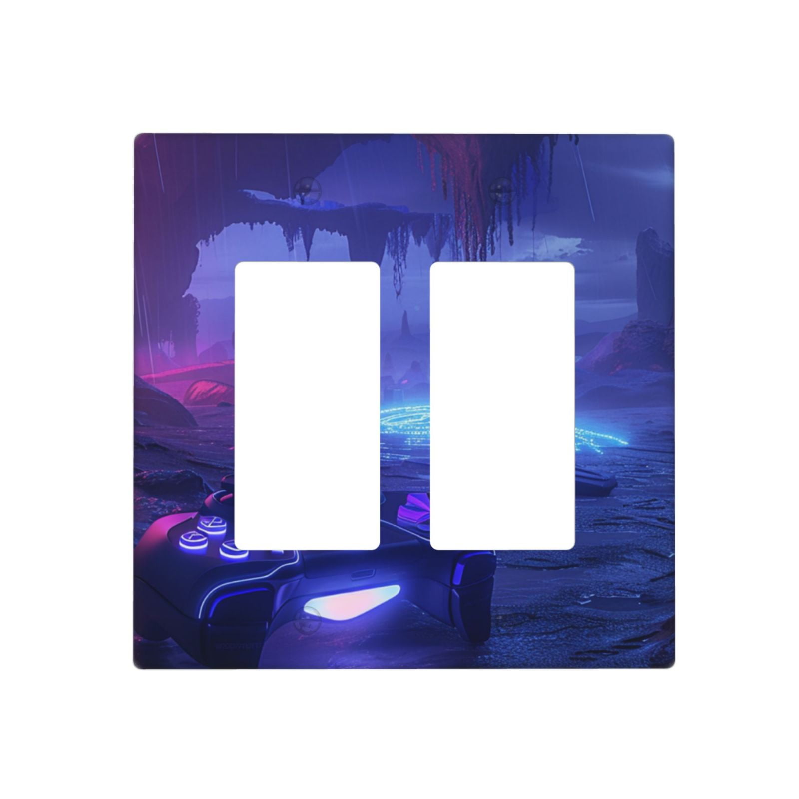 Game Neon Cyberpunk Style Switch Cover Decorative Wall Plate / 2-Gang ...