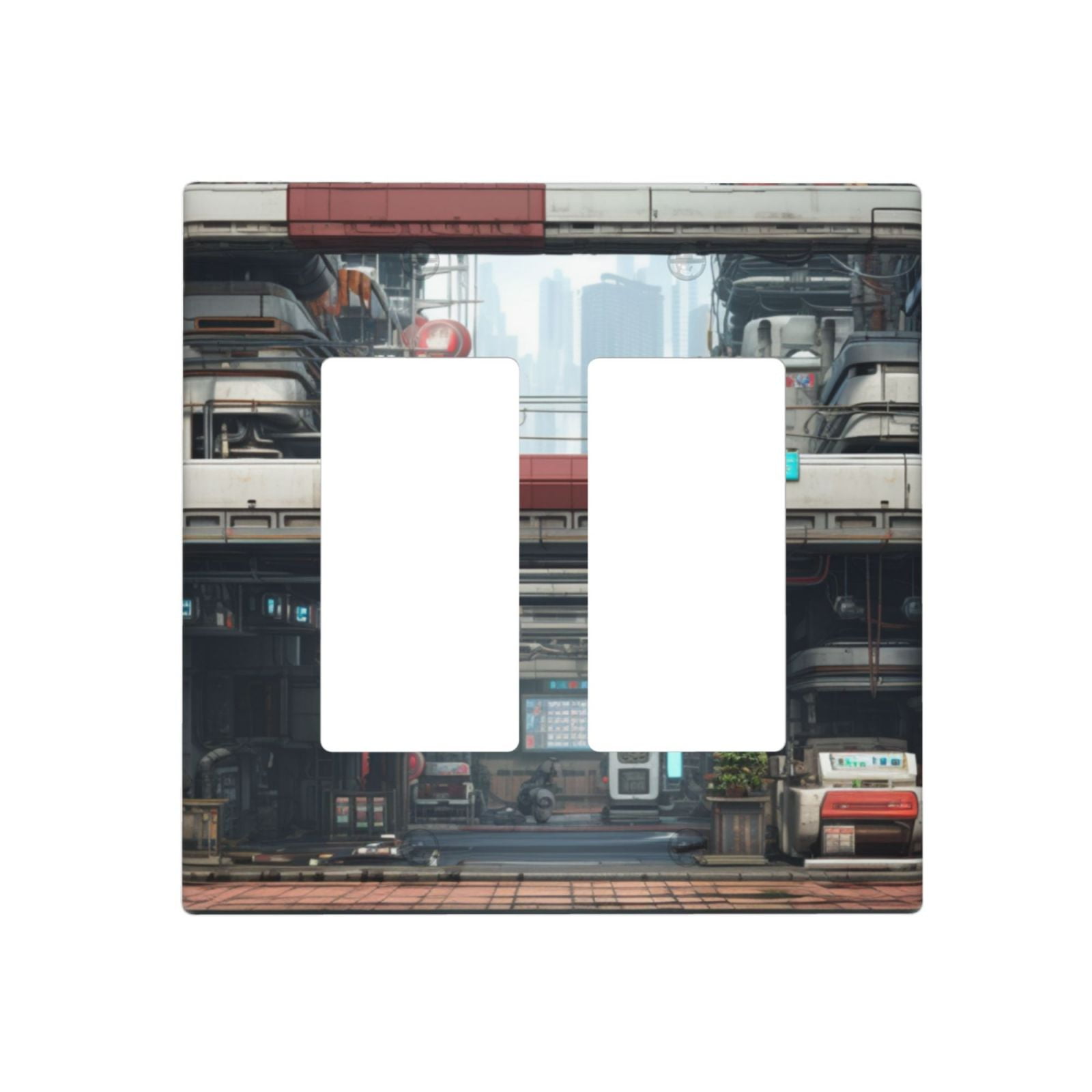 Game Neon Cyberpunk Style Switch Cover Decorative Wall Plate / 2-Gang ...