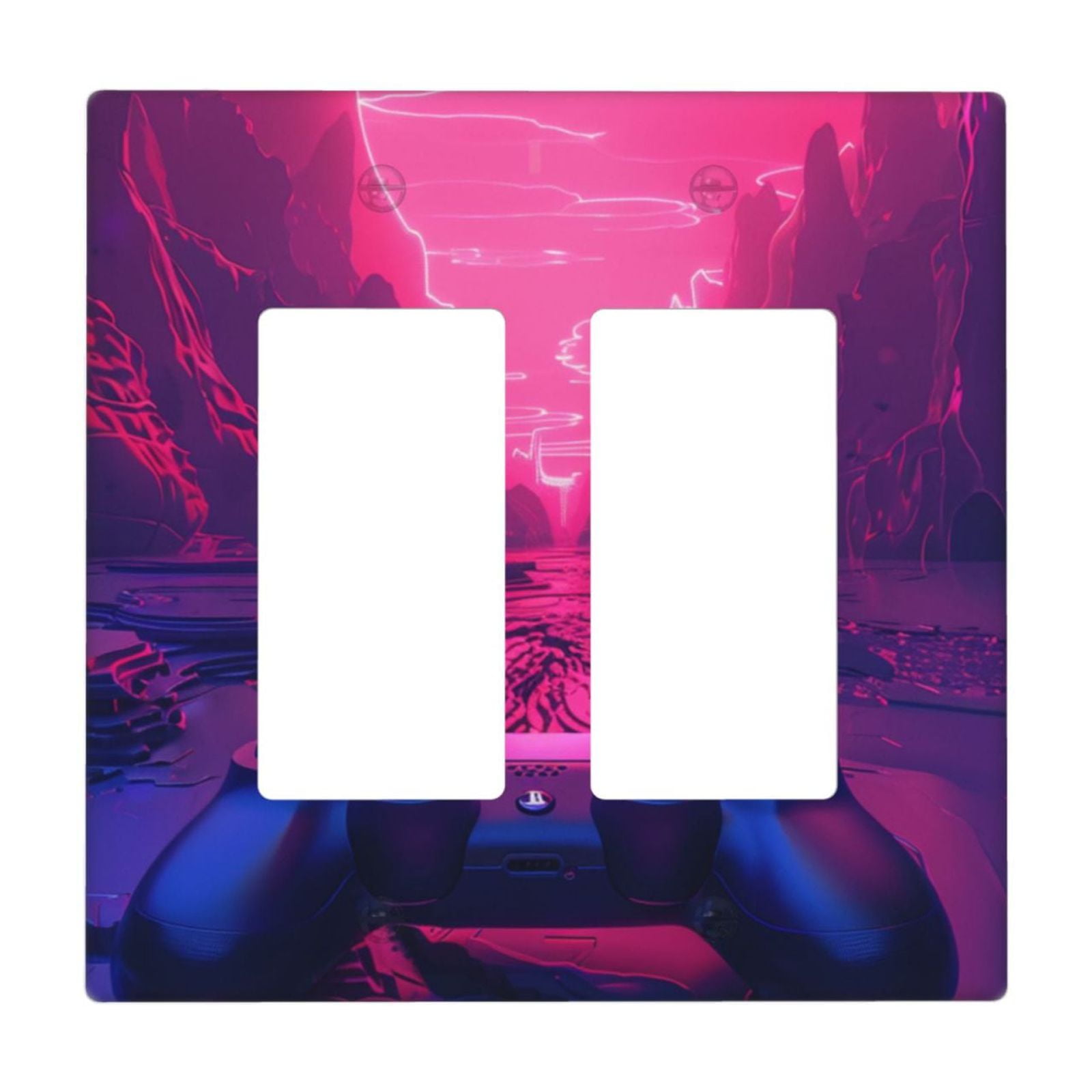 Game Neon Cyberpunk Style Switch Cover Decorative Wall Plate / 2-Gang ...