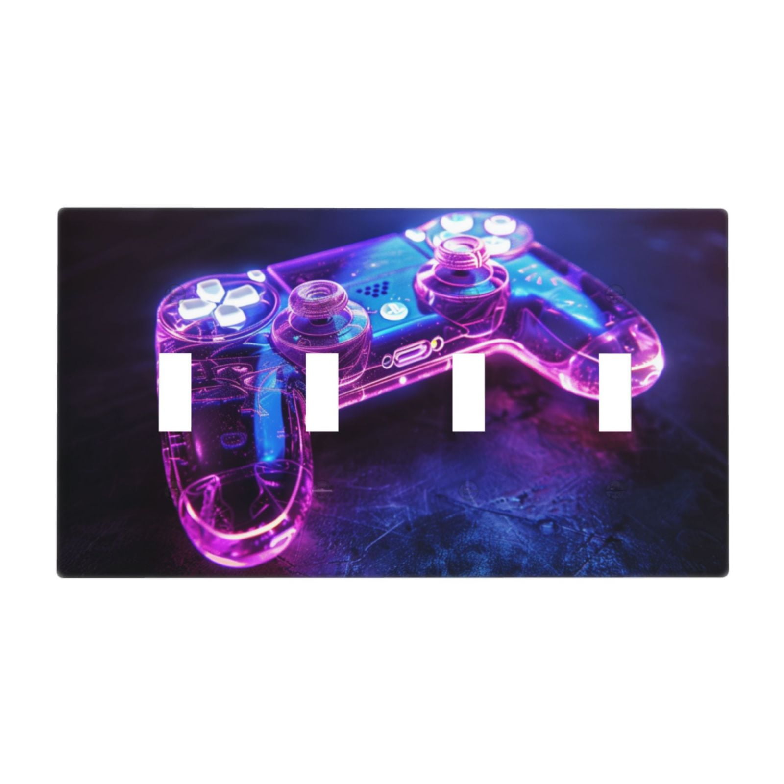 Game Neon Cyberpunk Style Switch Cover Decorative Wall Plate / 4-Gang 4 ...