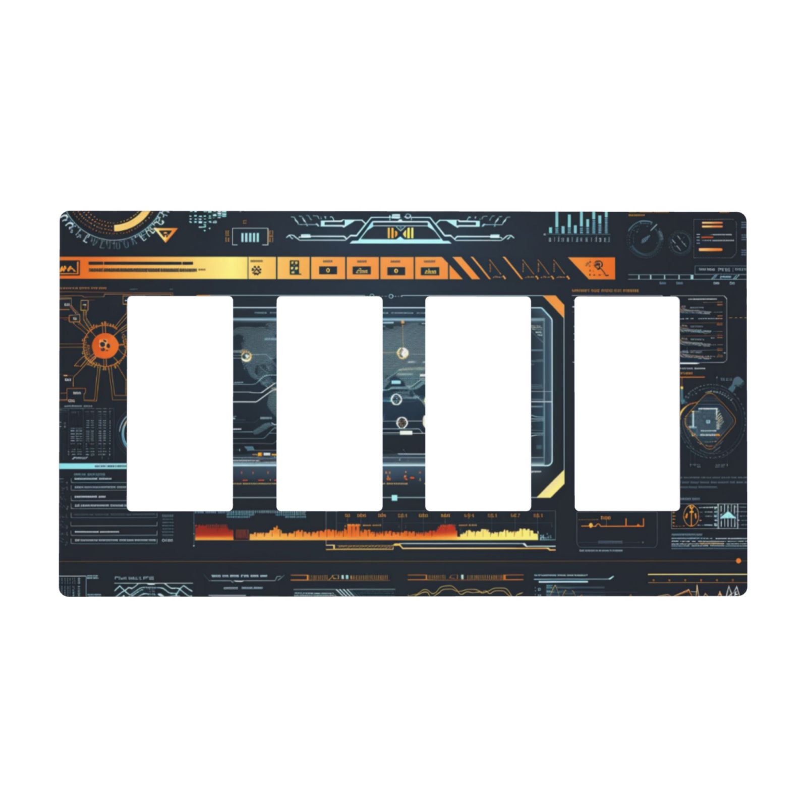 Game Neon Cyberpunk Style Switch Cover Decorative Wall Plate / 4-Gang ...