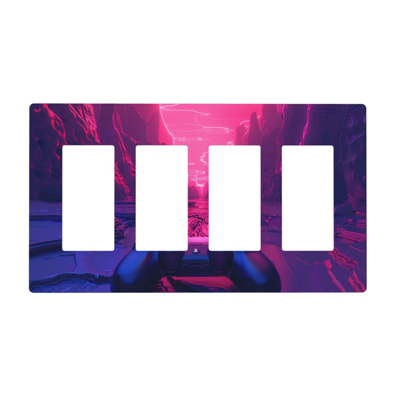 Game Neon Cyberpunk Style Switch Cover Decorative Wall Plate / 4-Gang ...