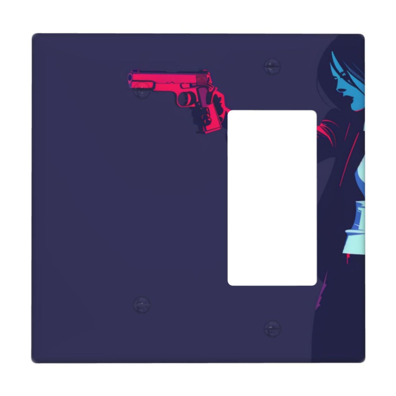 Game Neon Switch Cover Decorative Wall Plate / 2-Gang 1-Decor ...