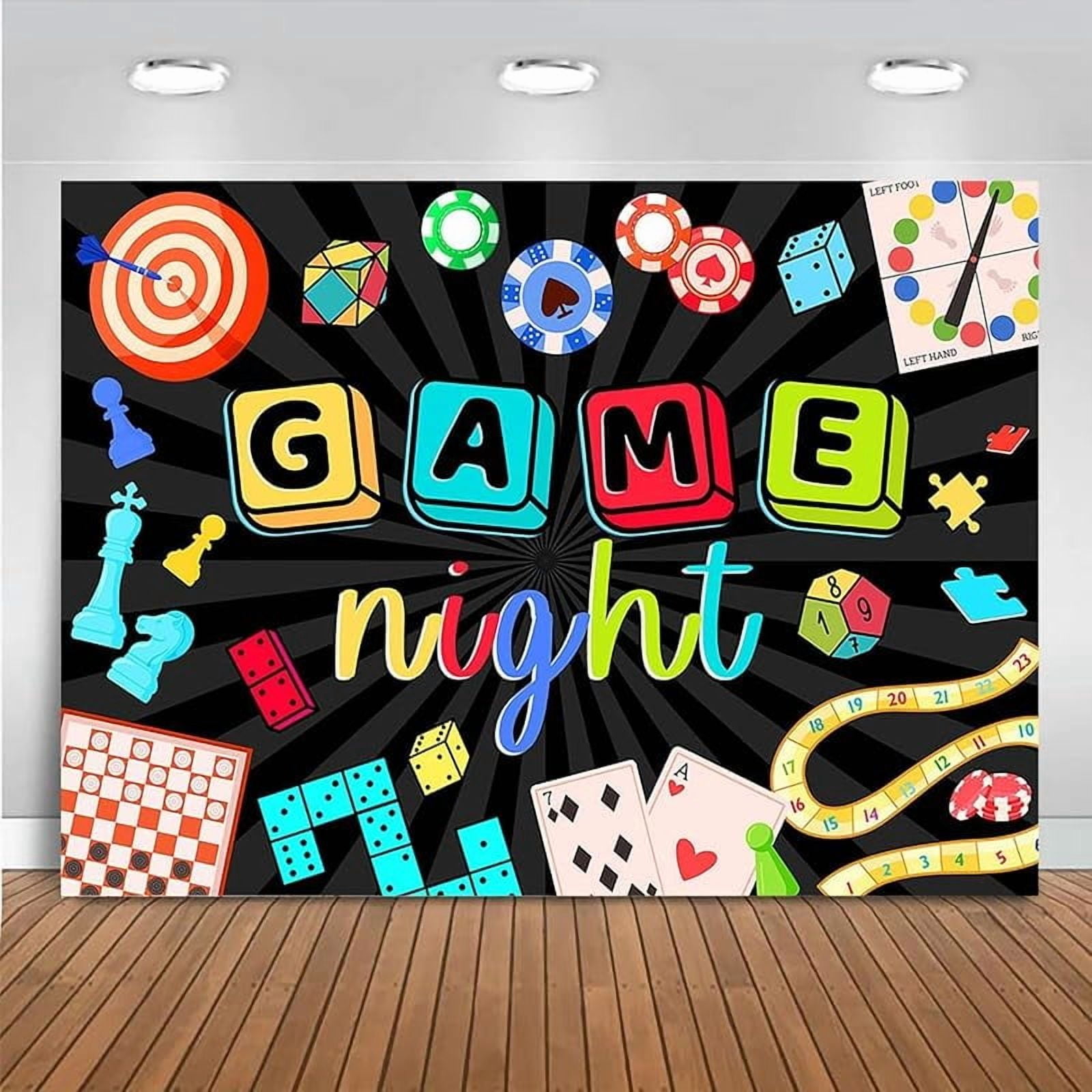 Game Night Backdrop Board Game Game Night Decorations for Adults Chess ...