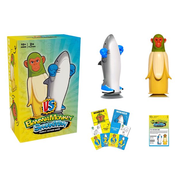Game Night Essential: Banana Monkey VS SharkMan Exciting Flip-Standing ...