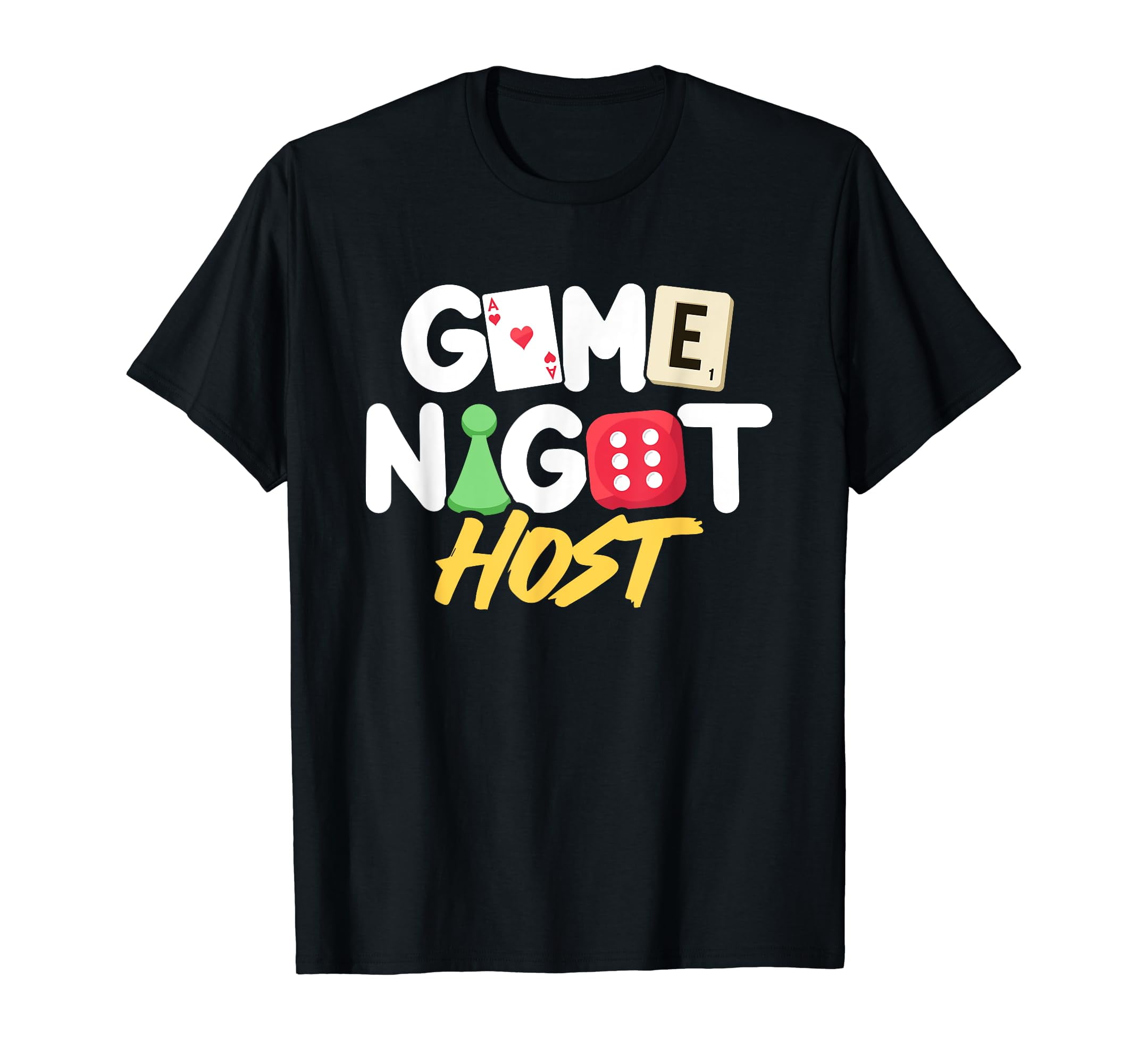 Game Night Host Board Game Trivia Night Team Women Men T-Shirt ...
