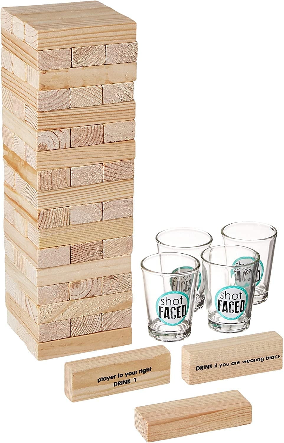 Game Night Tipsy Tower Glass Drinking Game Set - Walmart.com