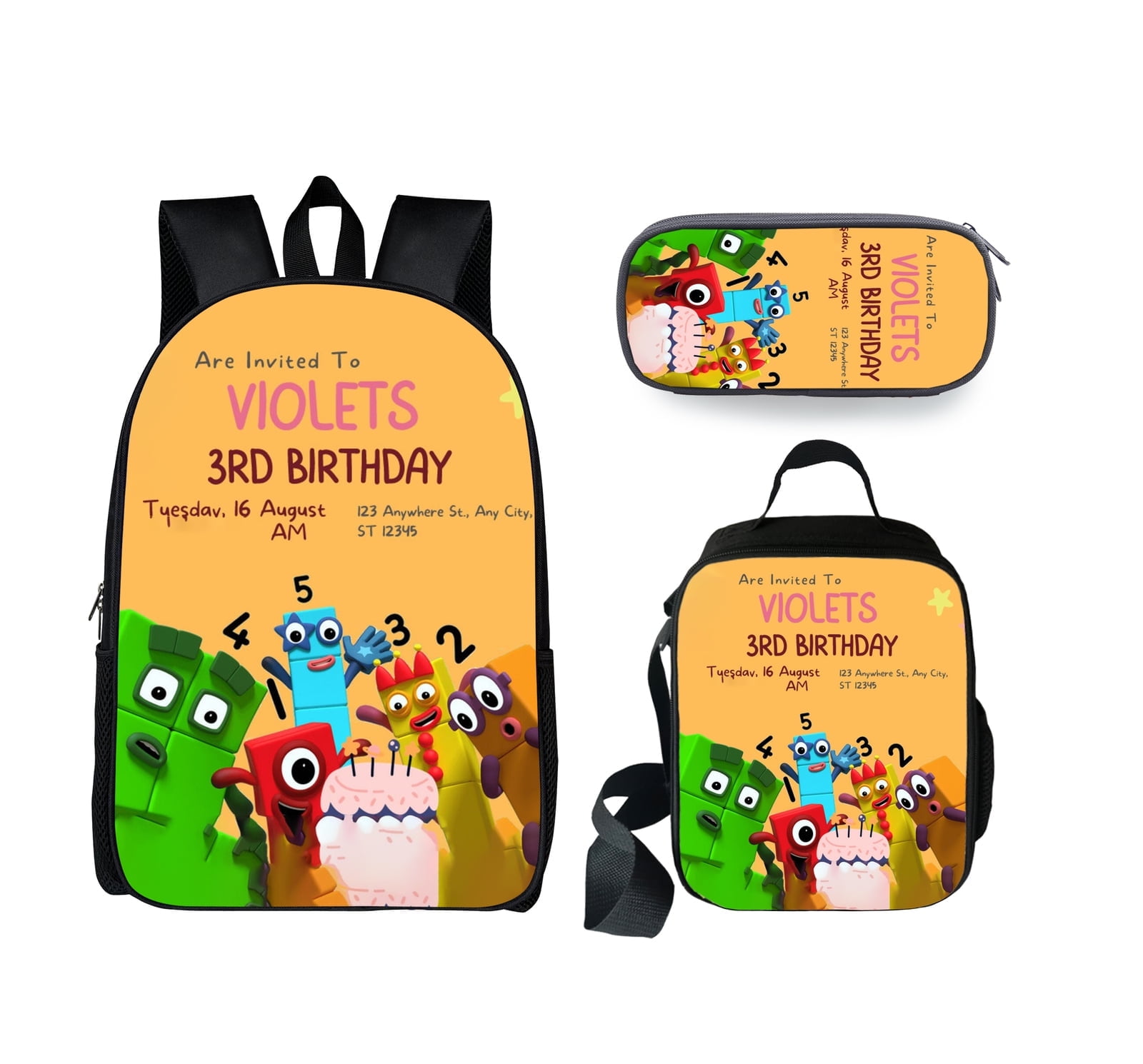 Game Numberblocks Backpack Unisex Travel Backpack Cartoon 3D Printed ...