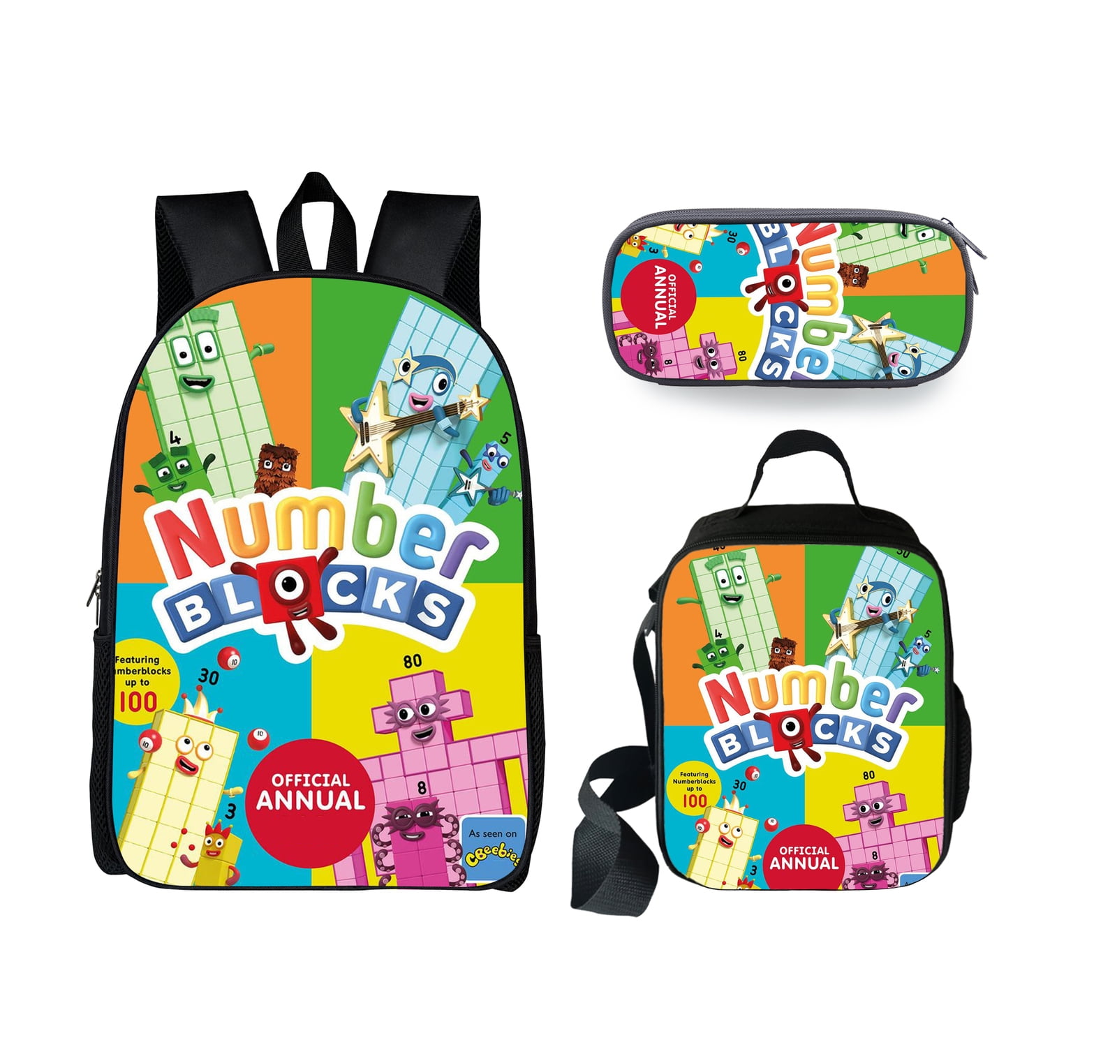 Game Numberblocks Backpack Unisex Travel Backpack Cartoon 3D Printed ...