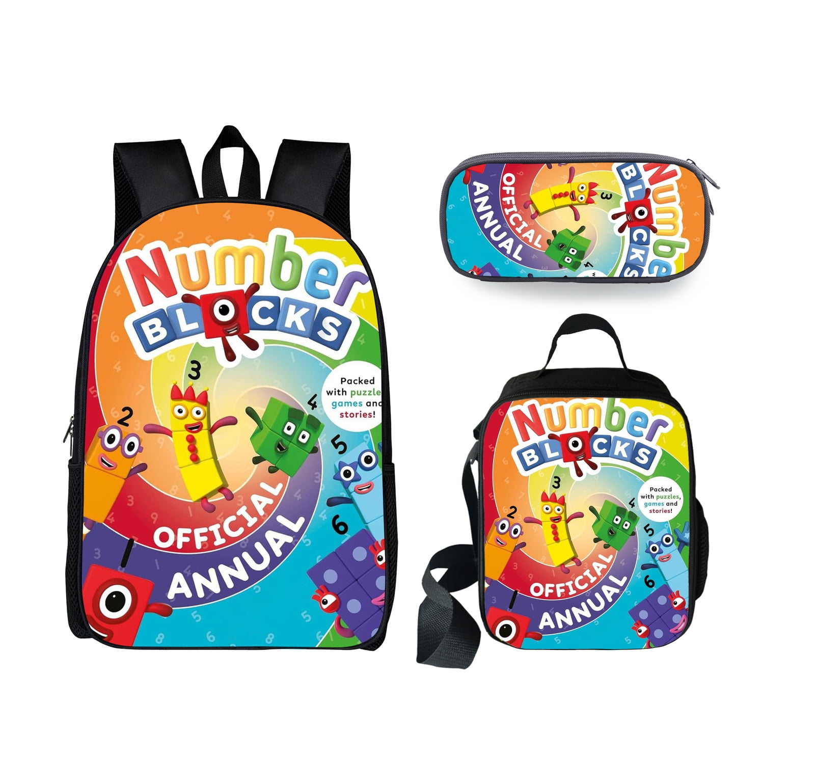 Game Numberblocks Backpack Unisex Travel Backpack Cartoon 3D Printed ...