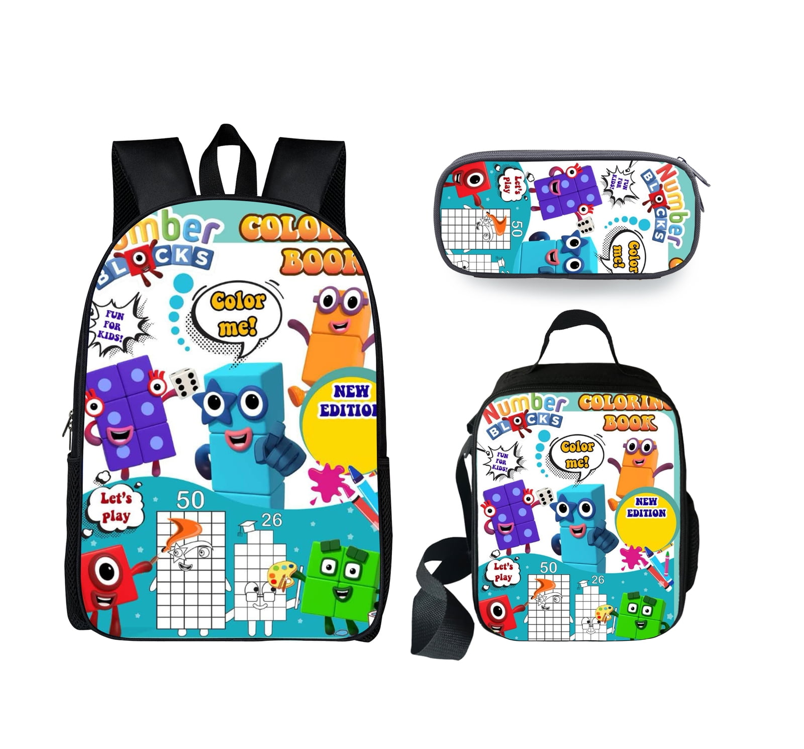 Game Numberblocks Backpack Unisex Travel Backpack Cartoon 3D Printed ...