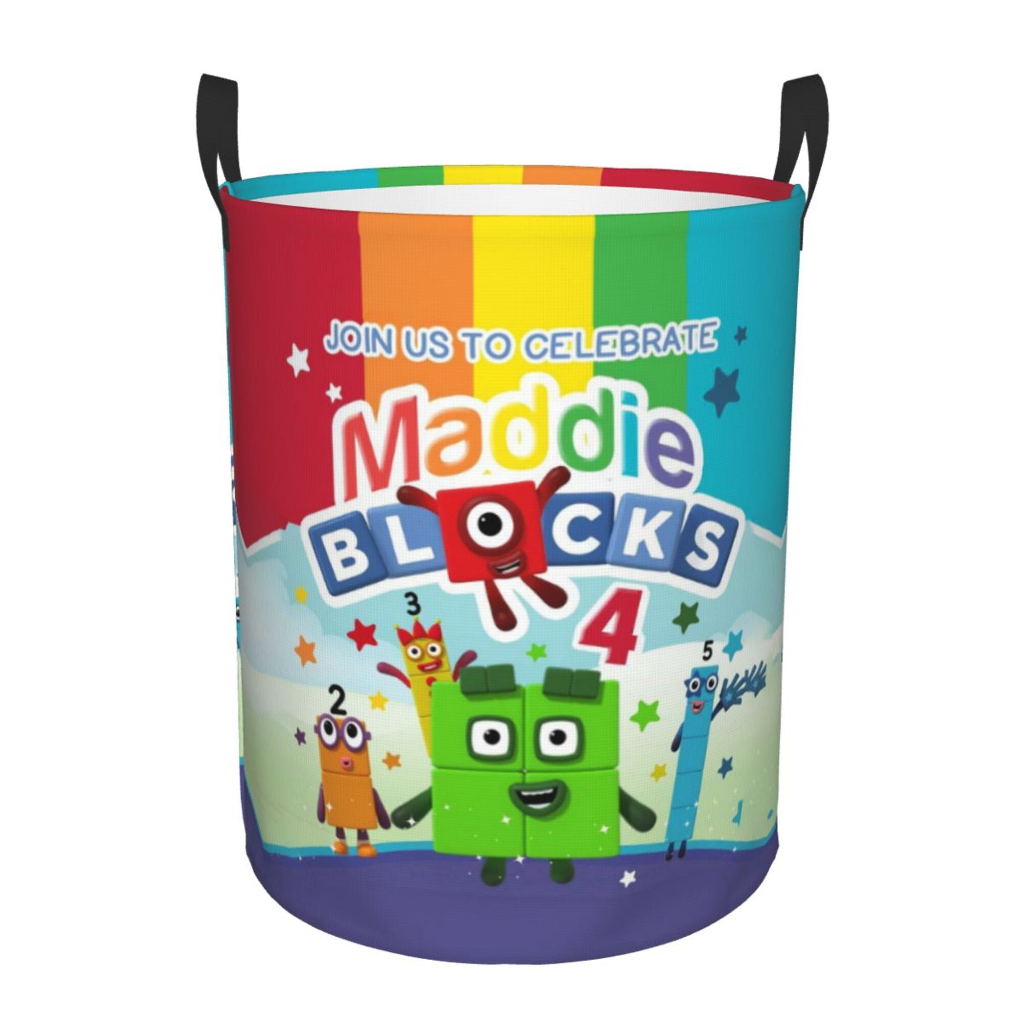 Game Numberblocks Laundry Basket With Handle Waterproof Laundry Basket ...