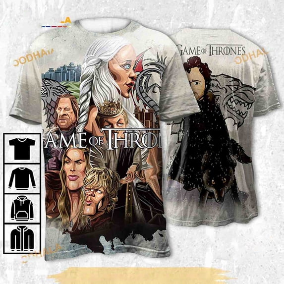 Game Of Thrones Character Comic 3D Shirt, GOT Movie 3D Tee - Walmart.com