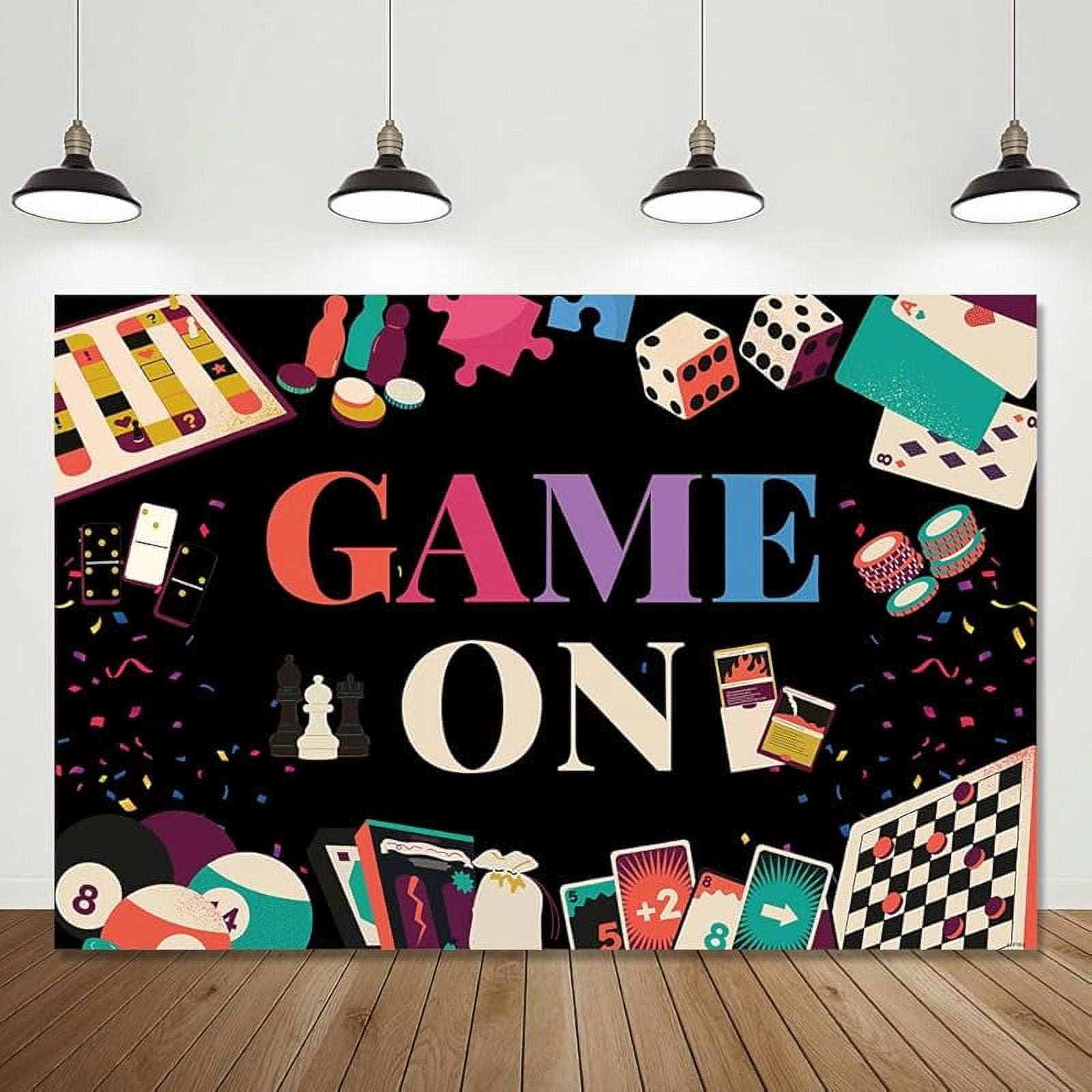 Game On Backdrop Chess Card Game Night Background for Photography ...