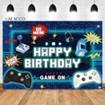 Game On Backdrop Video Game Boys Birthday Photography Background Blue ...