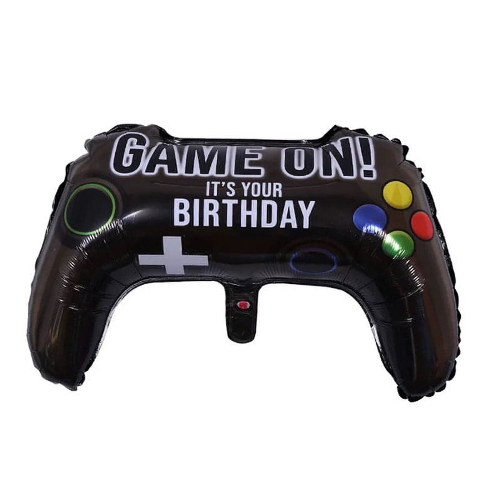 Game On Black Game Controller Balloon Gaming Theme Decoration - Walmart.com