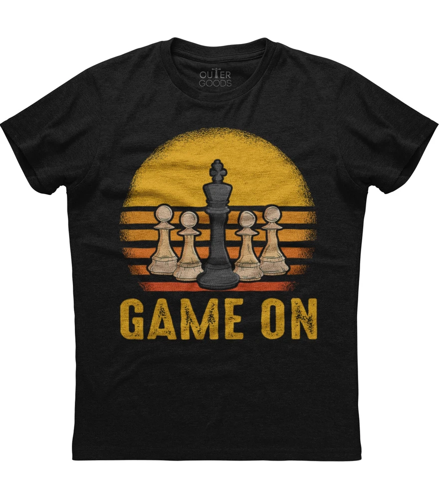 Game On Chess Themed With Pieces Board Game Strategy Design Unisex T ...