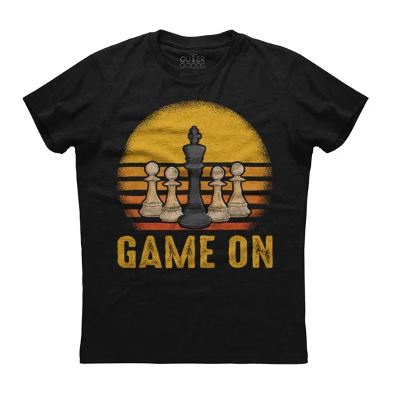 Game On Chess Themed With Pieces Board Game Strategy Design Unisex T ...